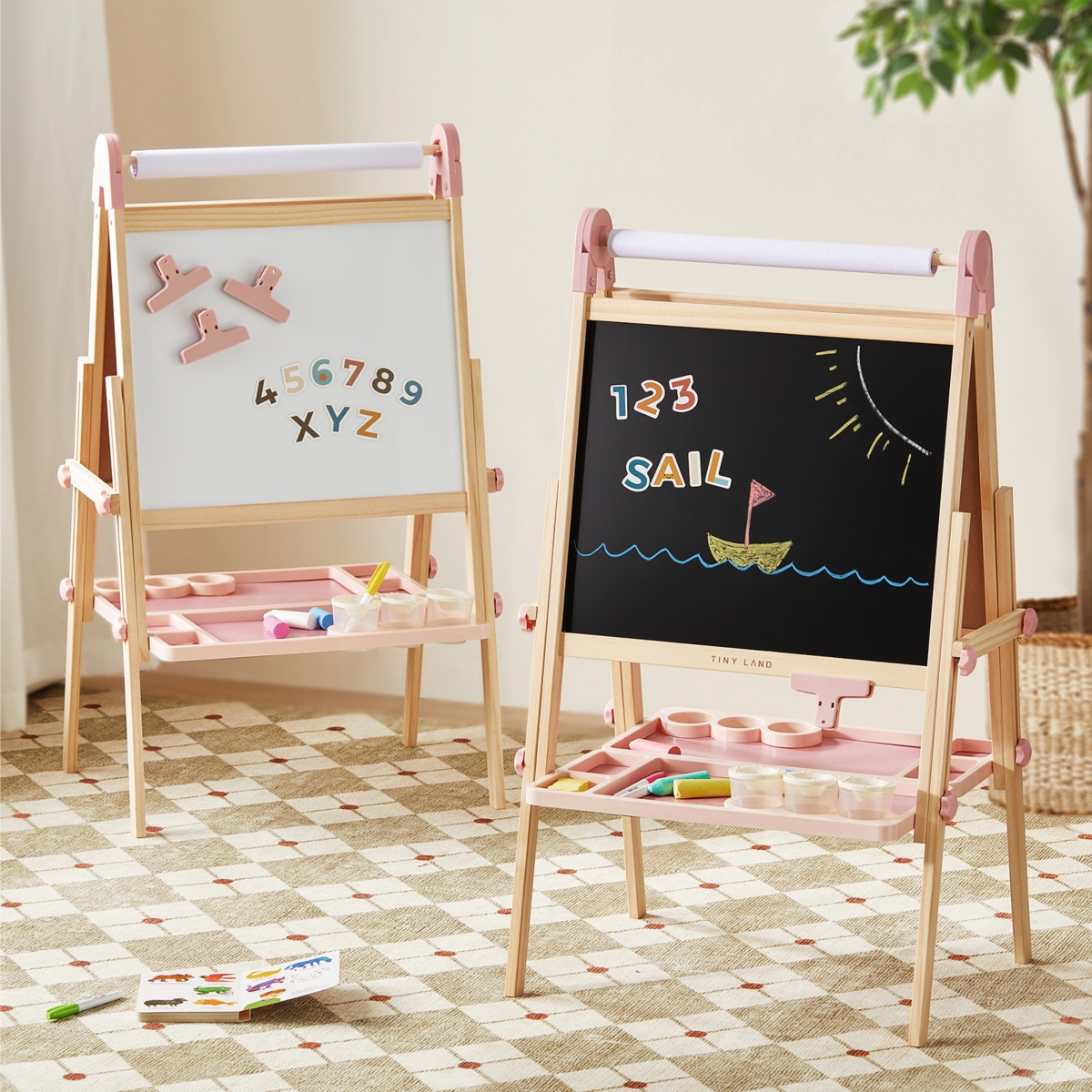 Click here for Tiny Land Magnitales Easel for Kids - Pink prices