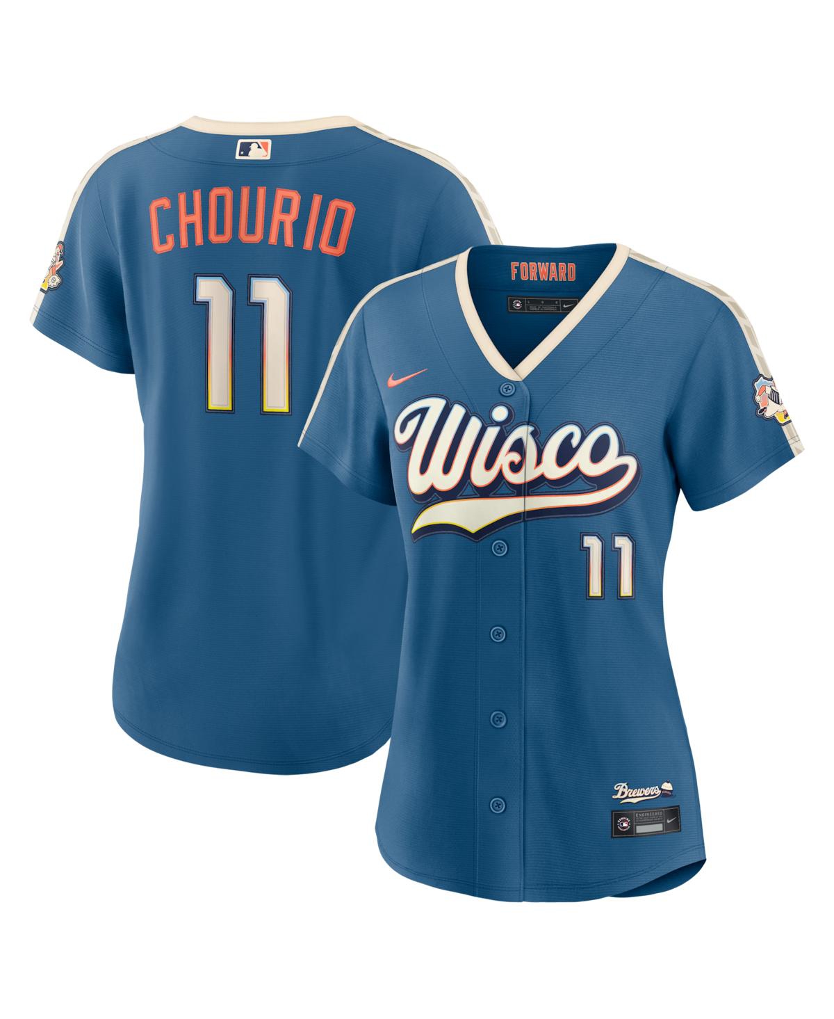 Click here for Nike Womens Jackson Chourio Mineral Blue Milwaukee... prices