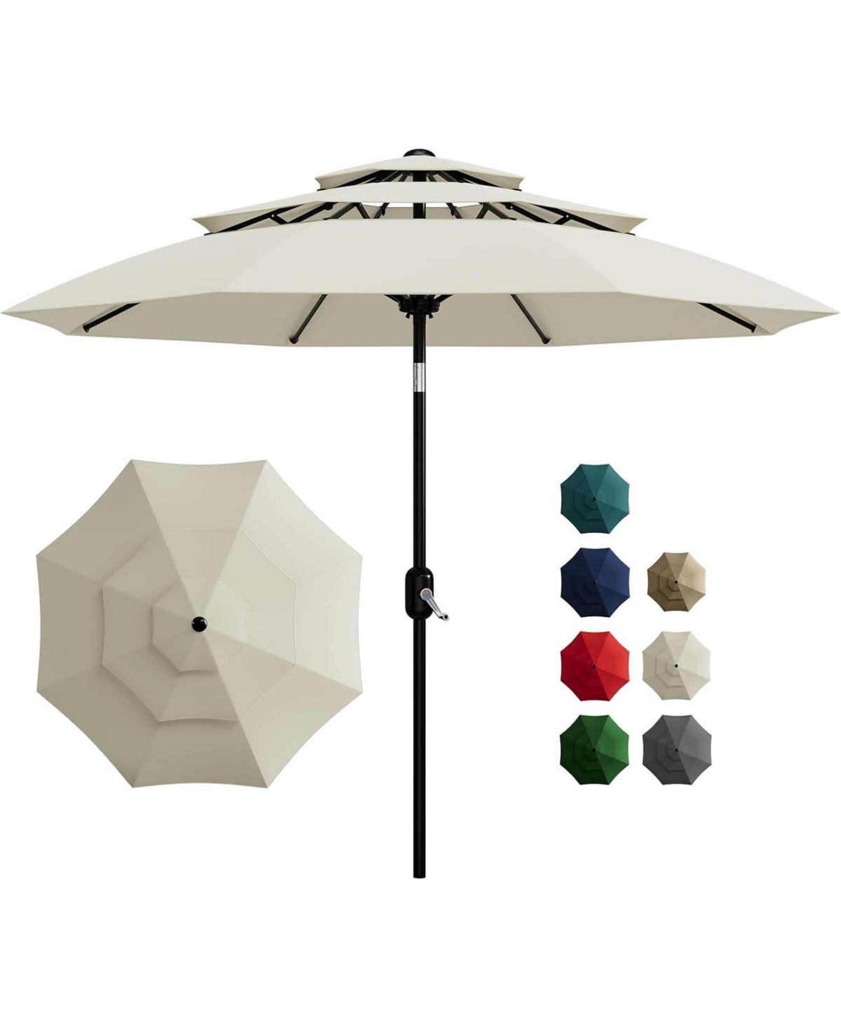 Click here for gaomon 10Ft 3-Tier Patio Umbrella  Outdoor Table U... prices
