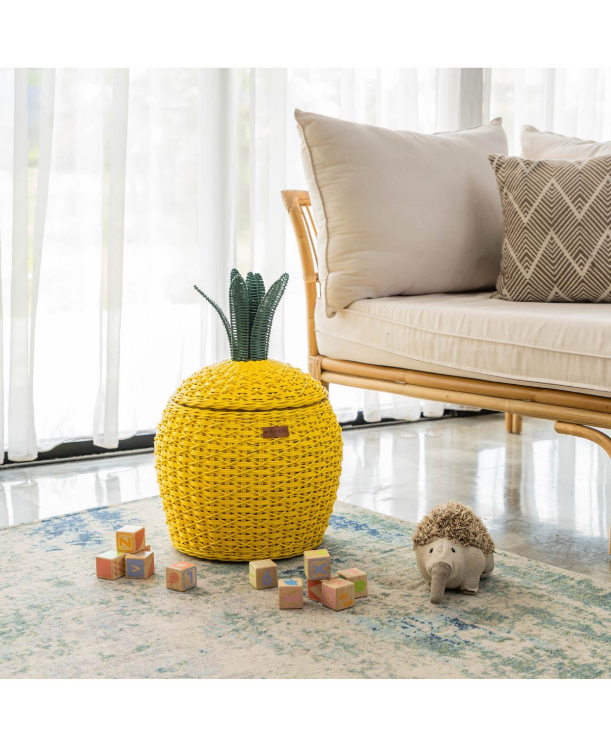 Click here for Momiji Pineapple Handcrafted Rattan Storage Basket... prices