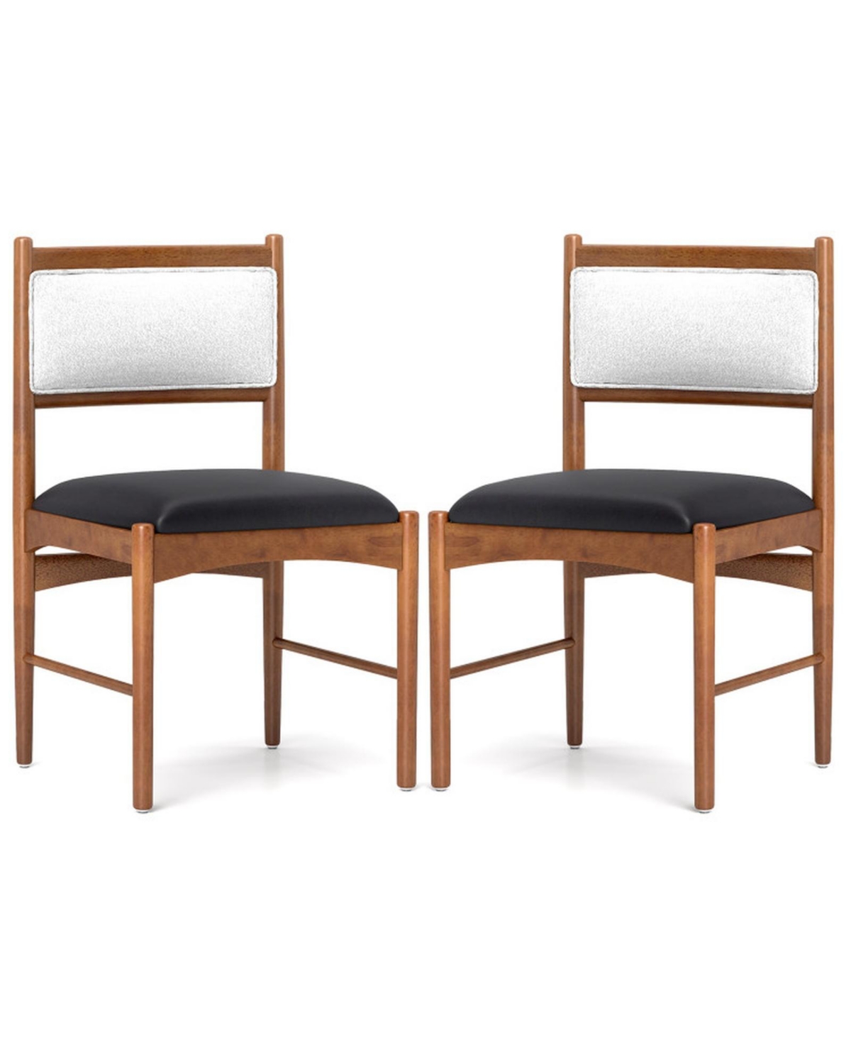 Click here for Gouun Set of 2 Wooden Dining Chairs with Faux Sher... prices