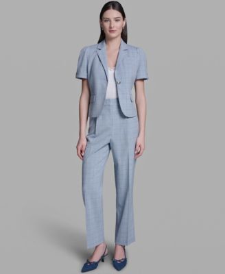 Click here for Bcbg Womens Notch Collar Jacket High Rise Wide Leg... prices