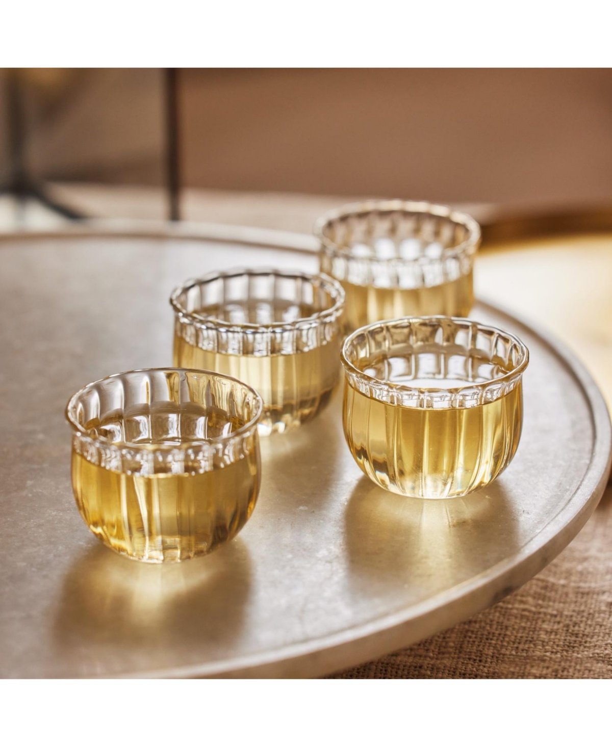 Click here for Fleck  Kira Small Glass Cups - set of 4 - Clear prices