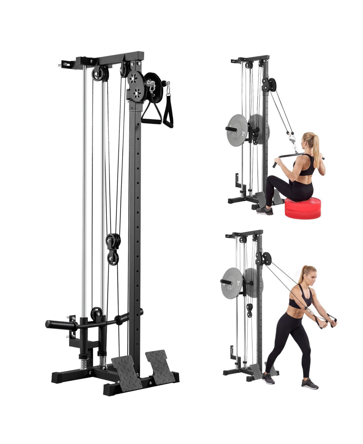 Click here for Mecale 3 in 1 Wall Mount Lat Pulldown Machine with... prices