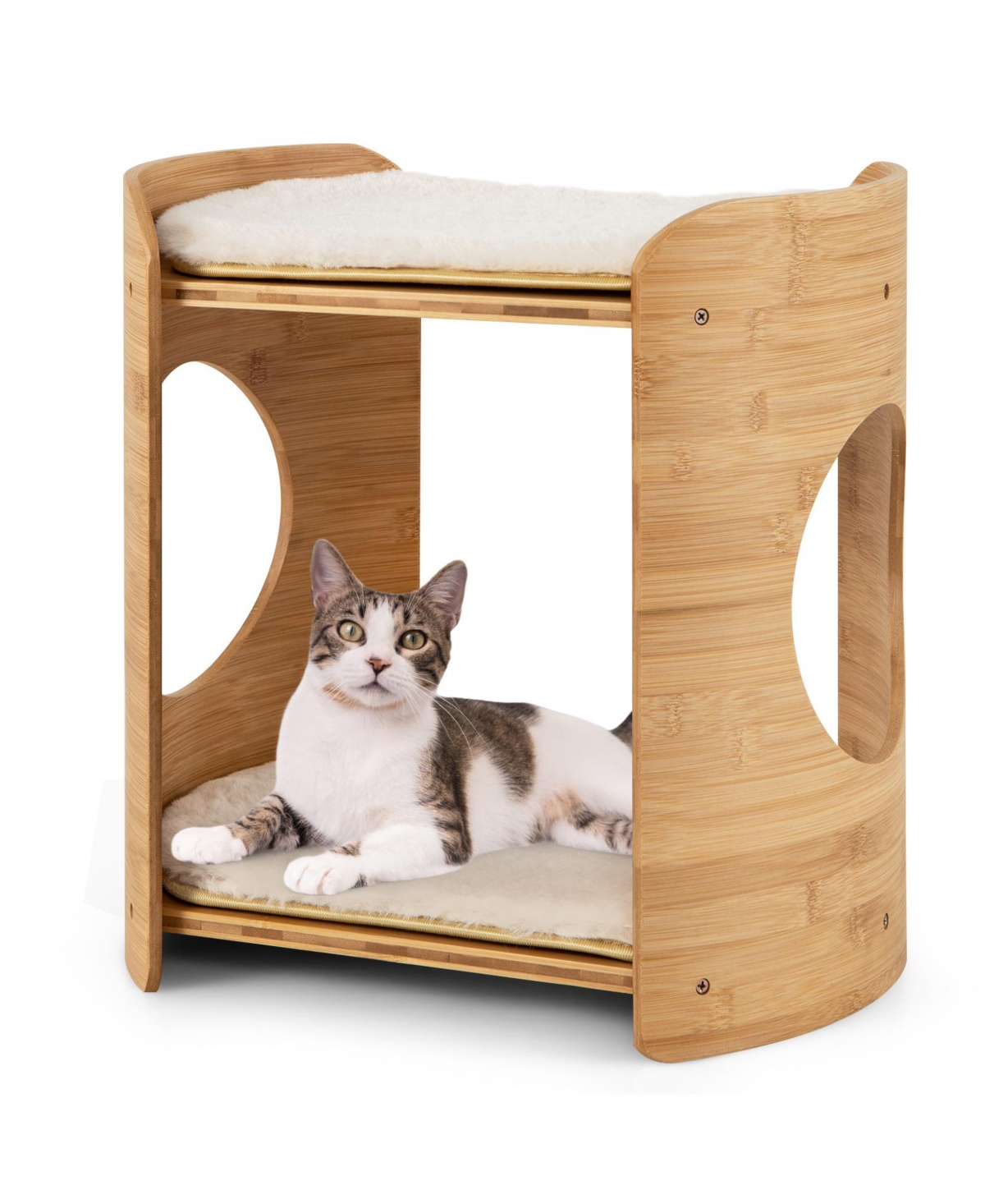 Click here for Cozito Cat Tree 2-Tier Small with Natural Bamboo F... prices