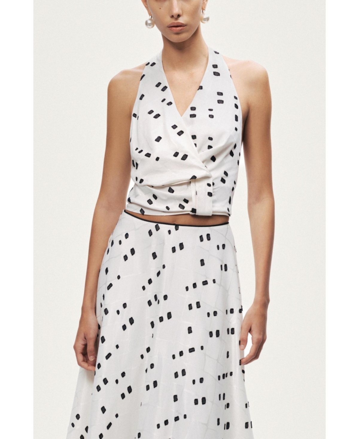 Click here for Nocturne Womens Printed Halter Blouse - Multi-colo... prices