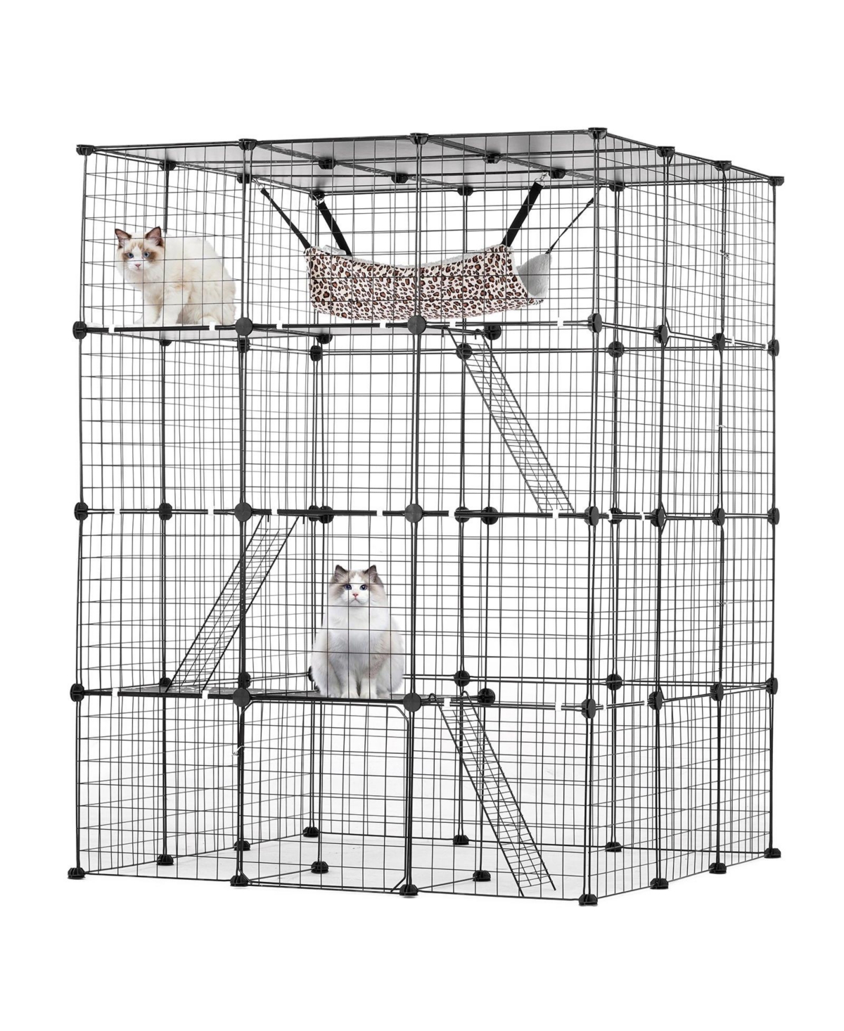Click here for Cozito Cat Cage 4-Tier 41x41x55 in Metal Wire with... prices