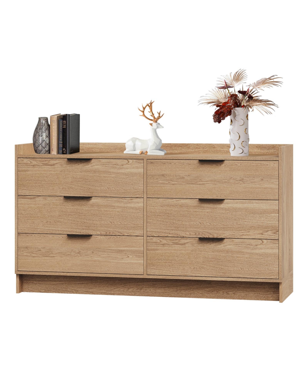 Click here for gaomon Bedroom Wide 6 Drawer Dresser  Wood Storage... prices