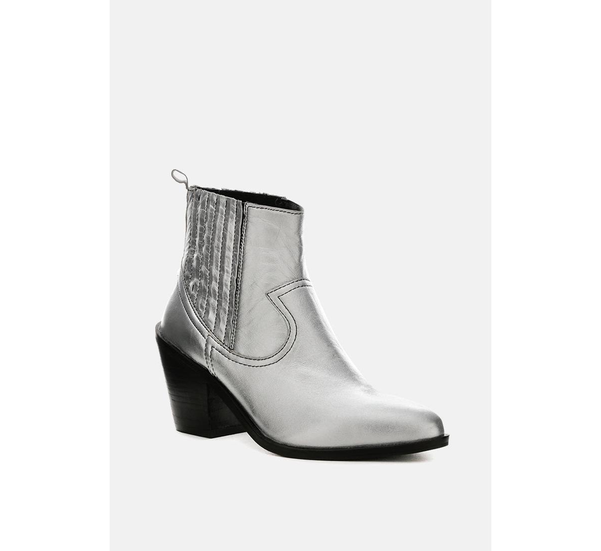 Click here for Rag & Co Womens Rayna Metallic Leather Boots prices