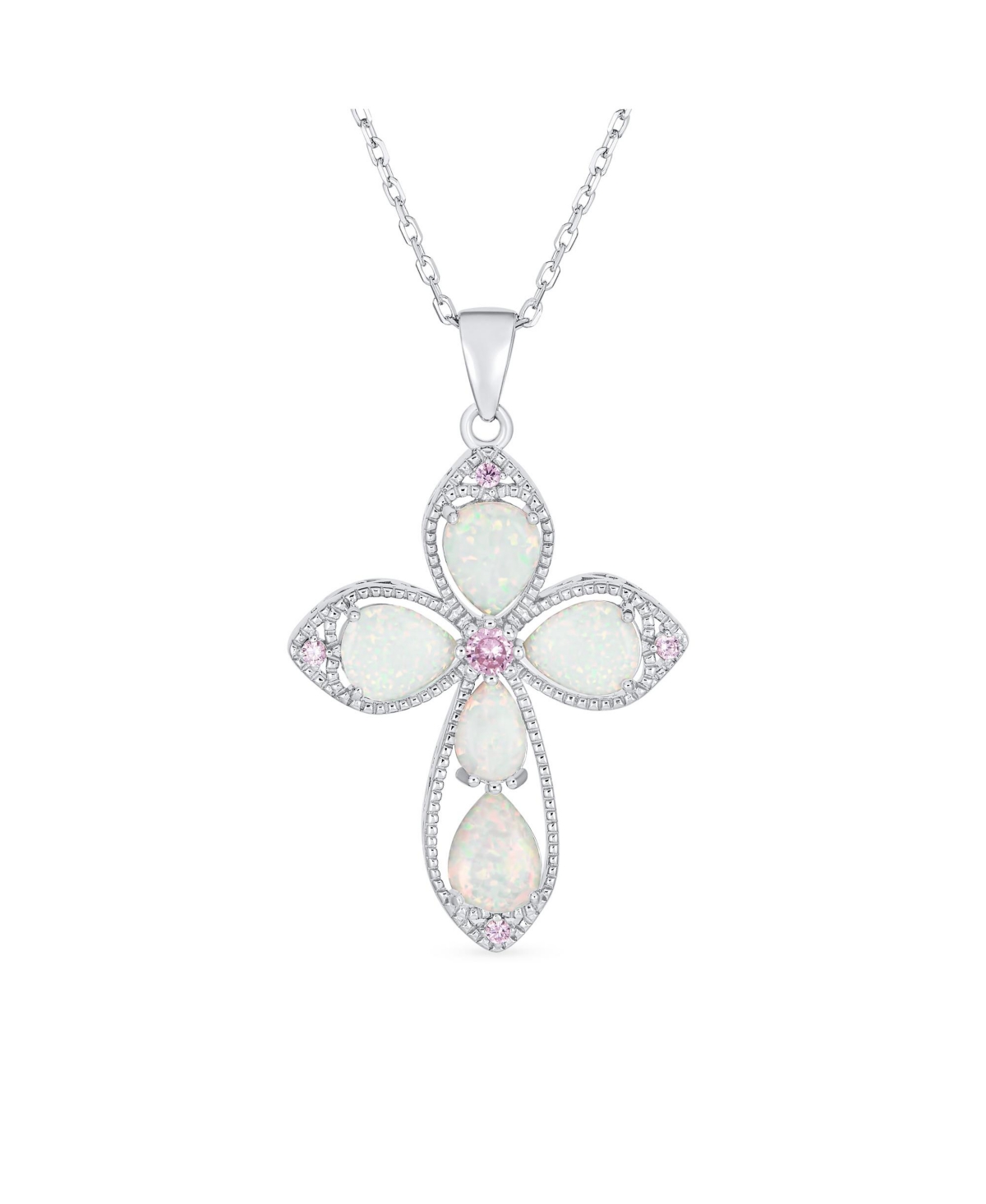Click here for Bling Jewelry Elegant Spiritual Created Opal Cross... prices