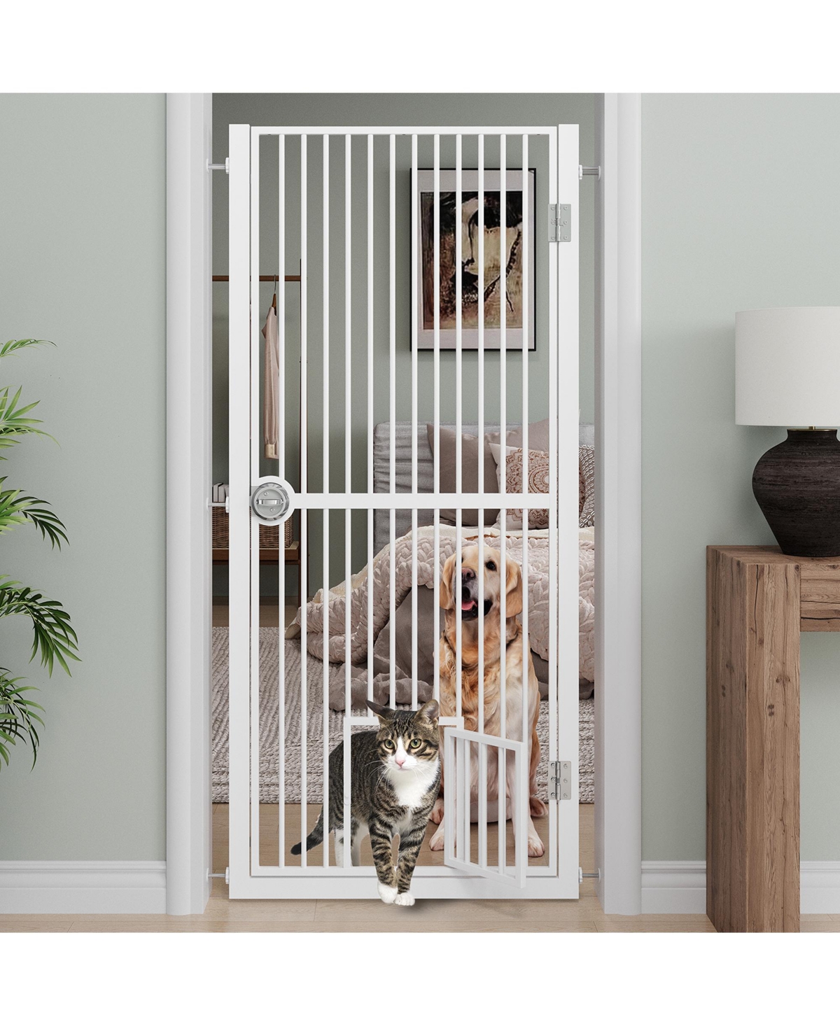 Click here for Aostirmotor 61 Extra Tall Pet Gate  adjustable bui... prices