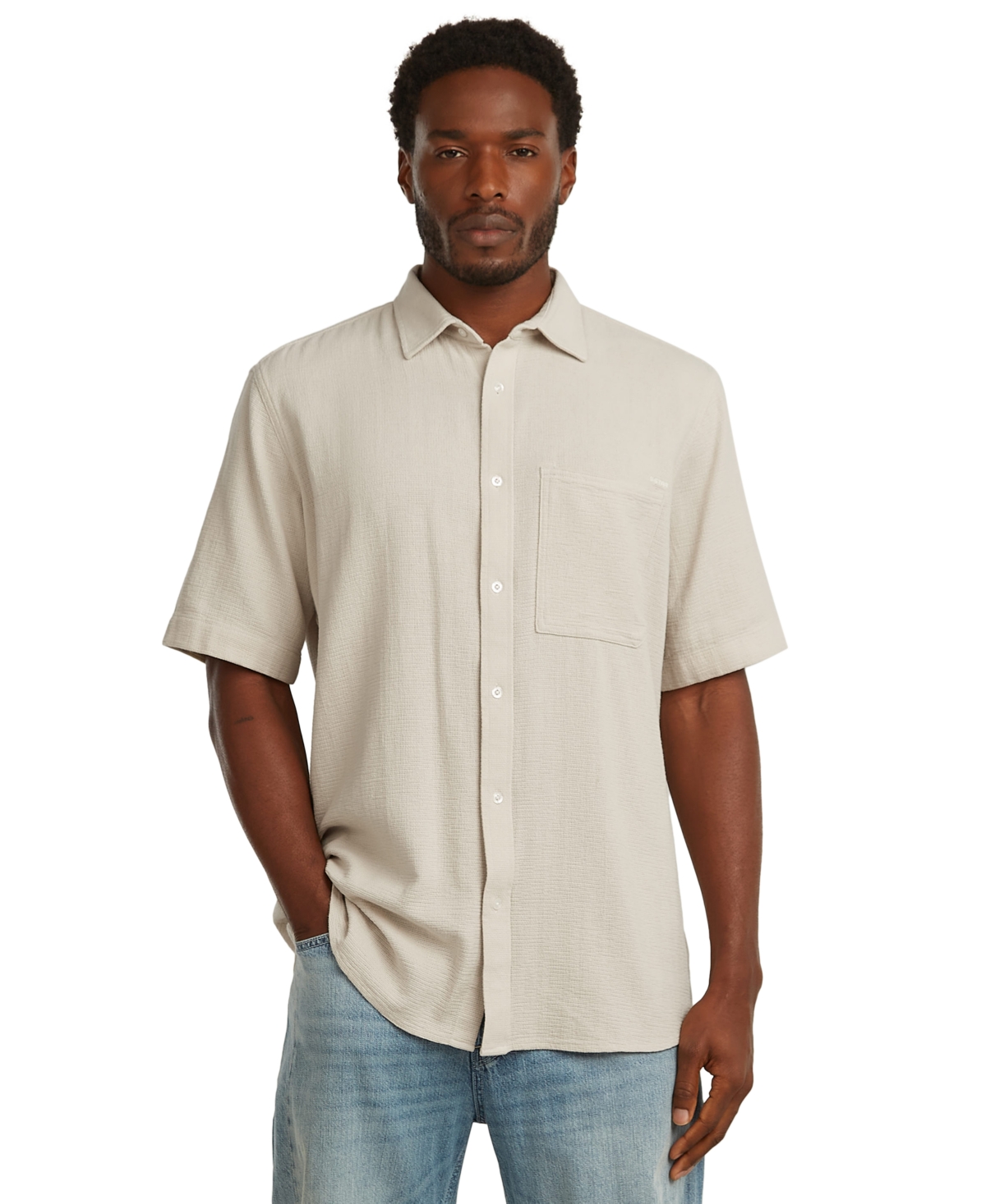 Click here for G-Star Raw Mens One Pocket Regular-Fit Shirt - Whi... prices