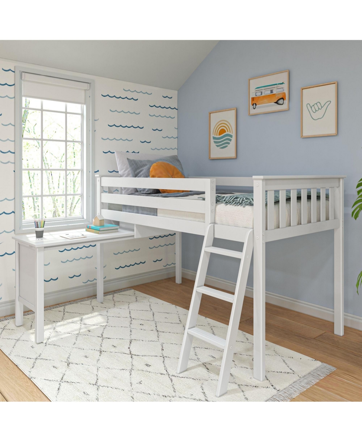 Click here for Max & Lily Solid Wood Twin Loft Bed  Loft Bed with... prices