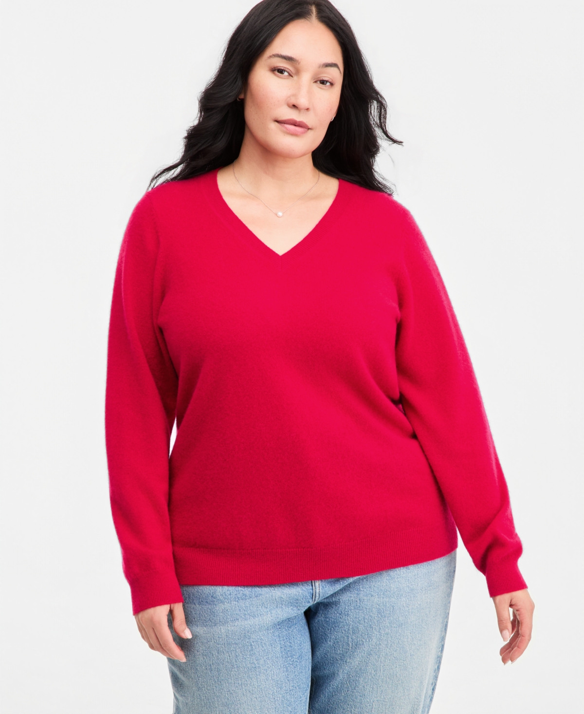 Click here for Charter Club Plus Size 100 Cashmere V-Neck Sweater... prices