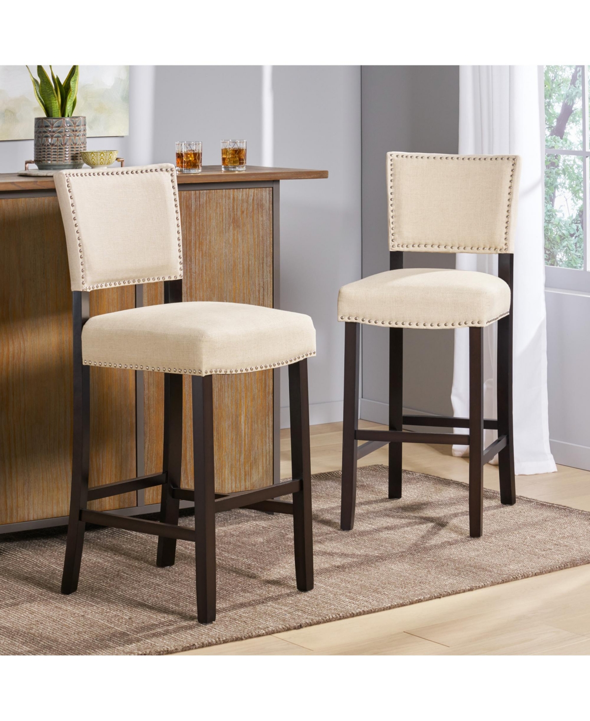 Click here for Rainsken Upholstered Counter Height Chairs Featuri... prices