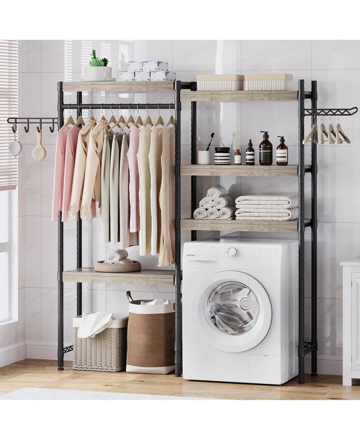 Click here for Homfan 5-Tier Over-The-Washer Shelf - Adjustable H... prices