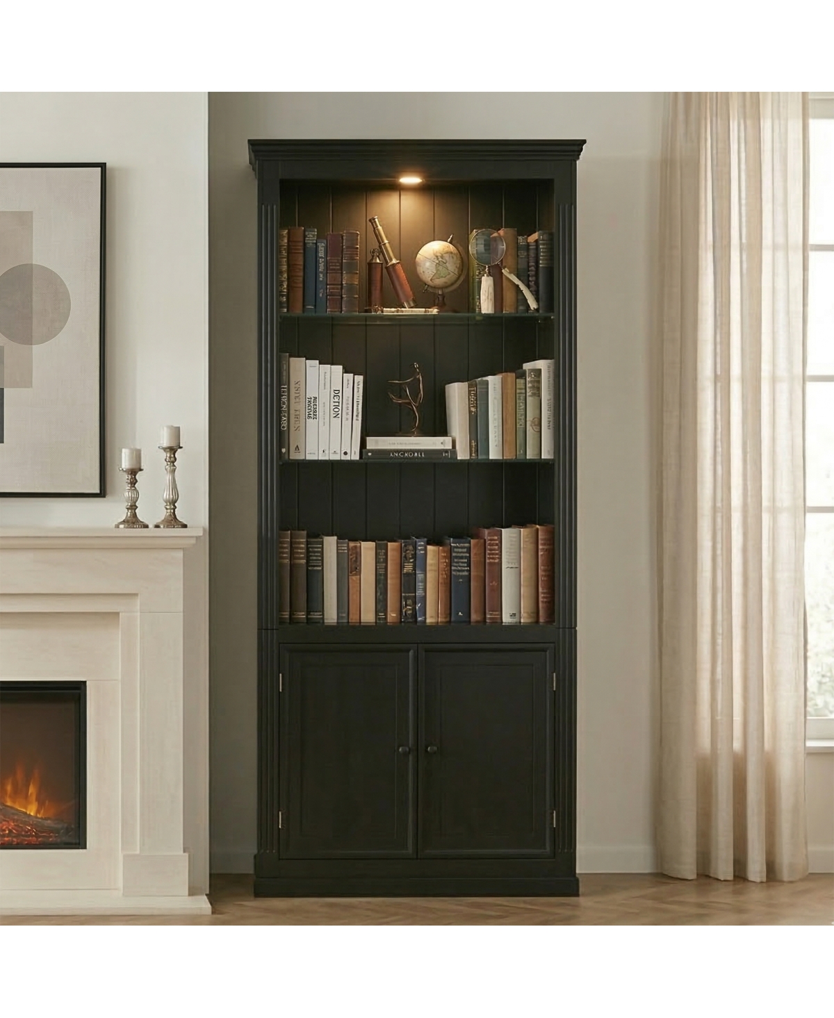 Click here for Streamdale Furniture Farmhouse 4-Tier Bookshelf wi... prices