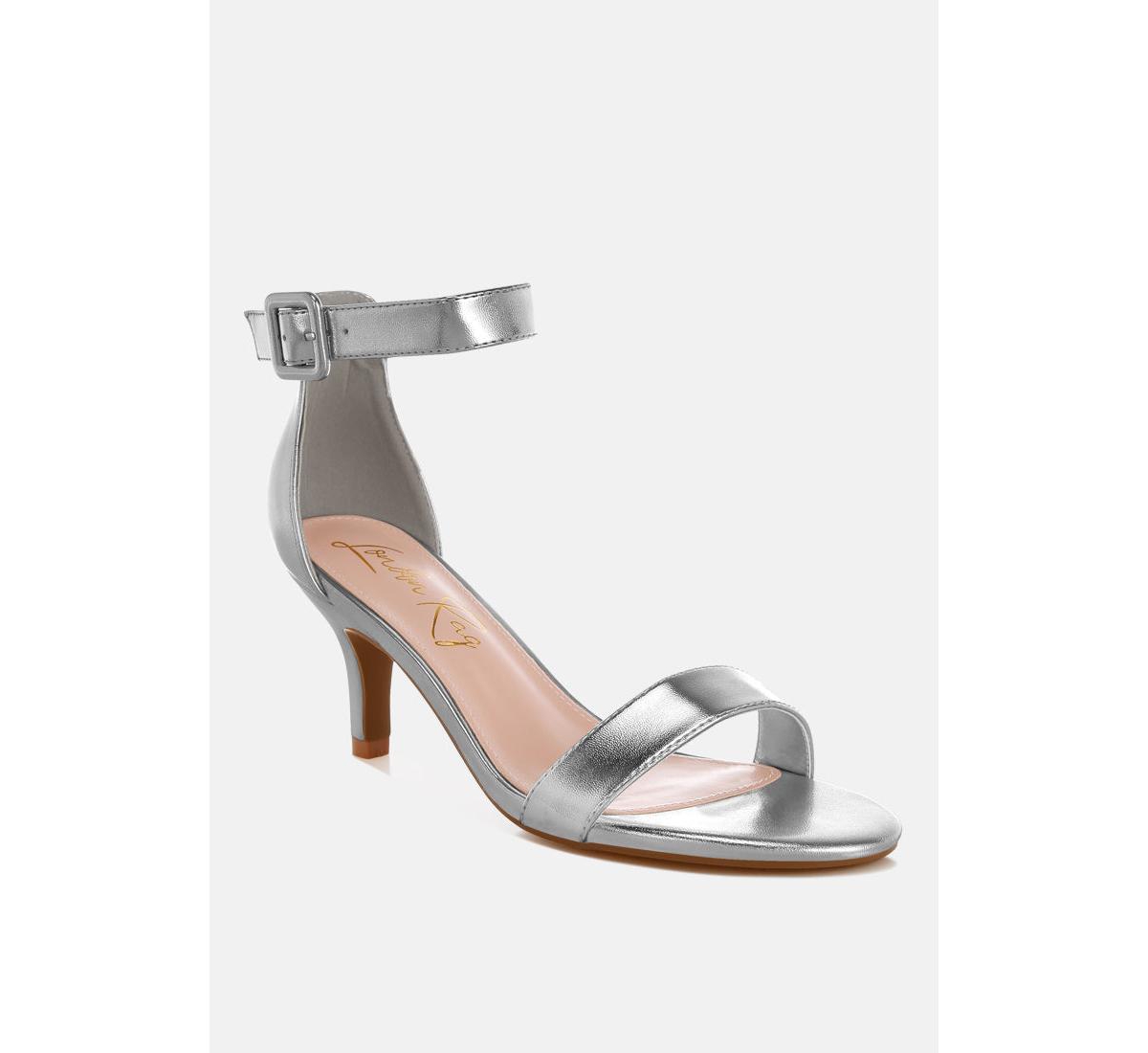 Click here for London Rag Womens Yuti Glossy Kitten Heel Sandals... prices