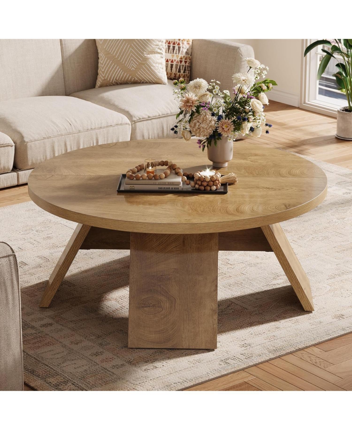 Click here for Tribesigns Round Coffee Table  39.37 Wooden Circle... prices