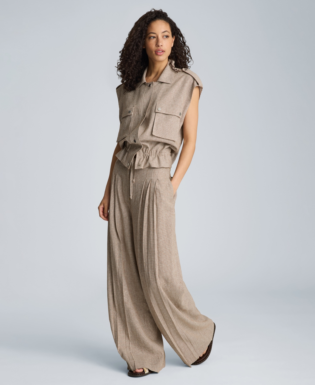 Click here for Kenneth Cole Womens High-Rise Triple Pleated Pants... prices