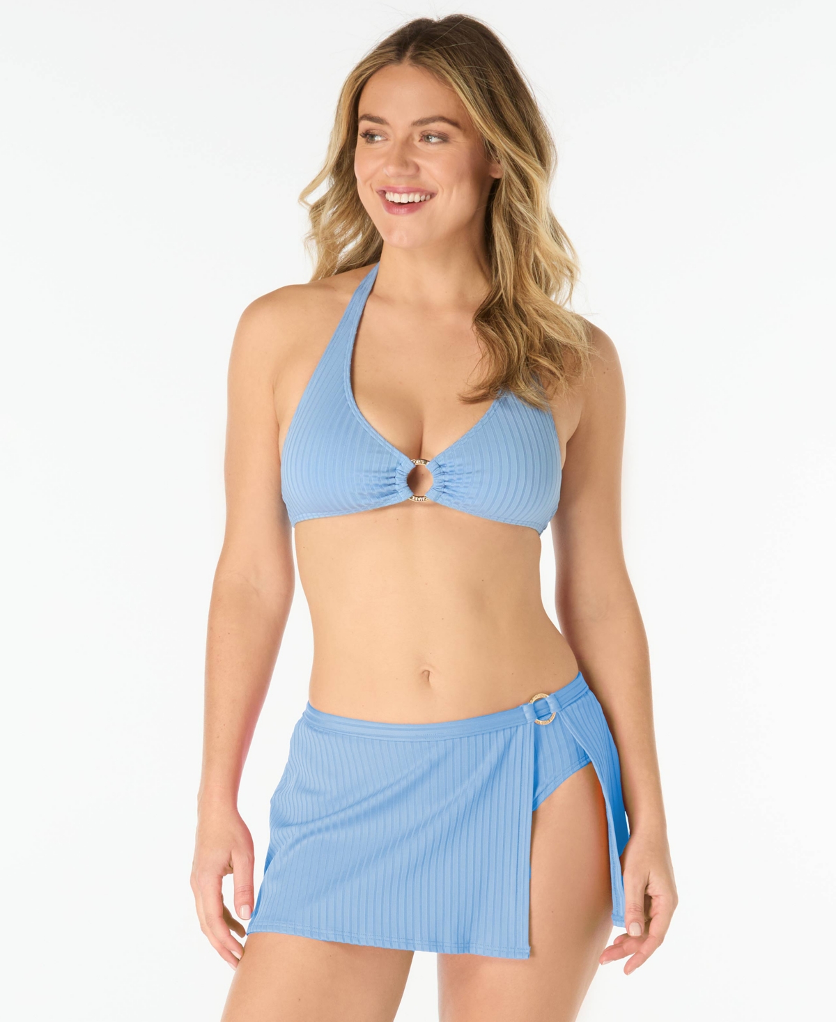 Click here for Michael Kors Womens Logo Ring Halter Bikini Top -... prices