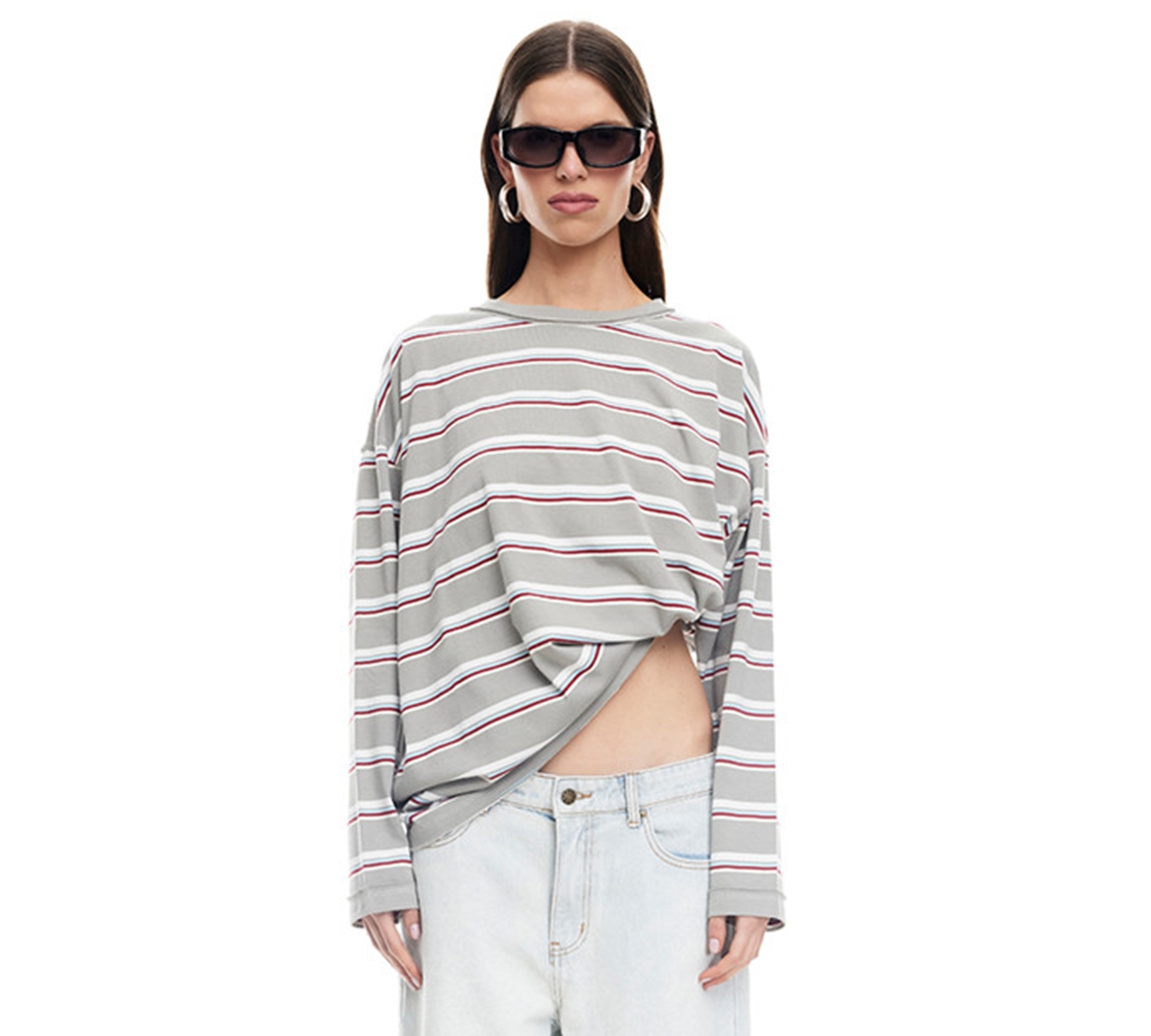 Click here for Lioness Womens Horizon Long-Sleeve Top - Ash Strip... prices