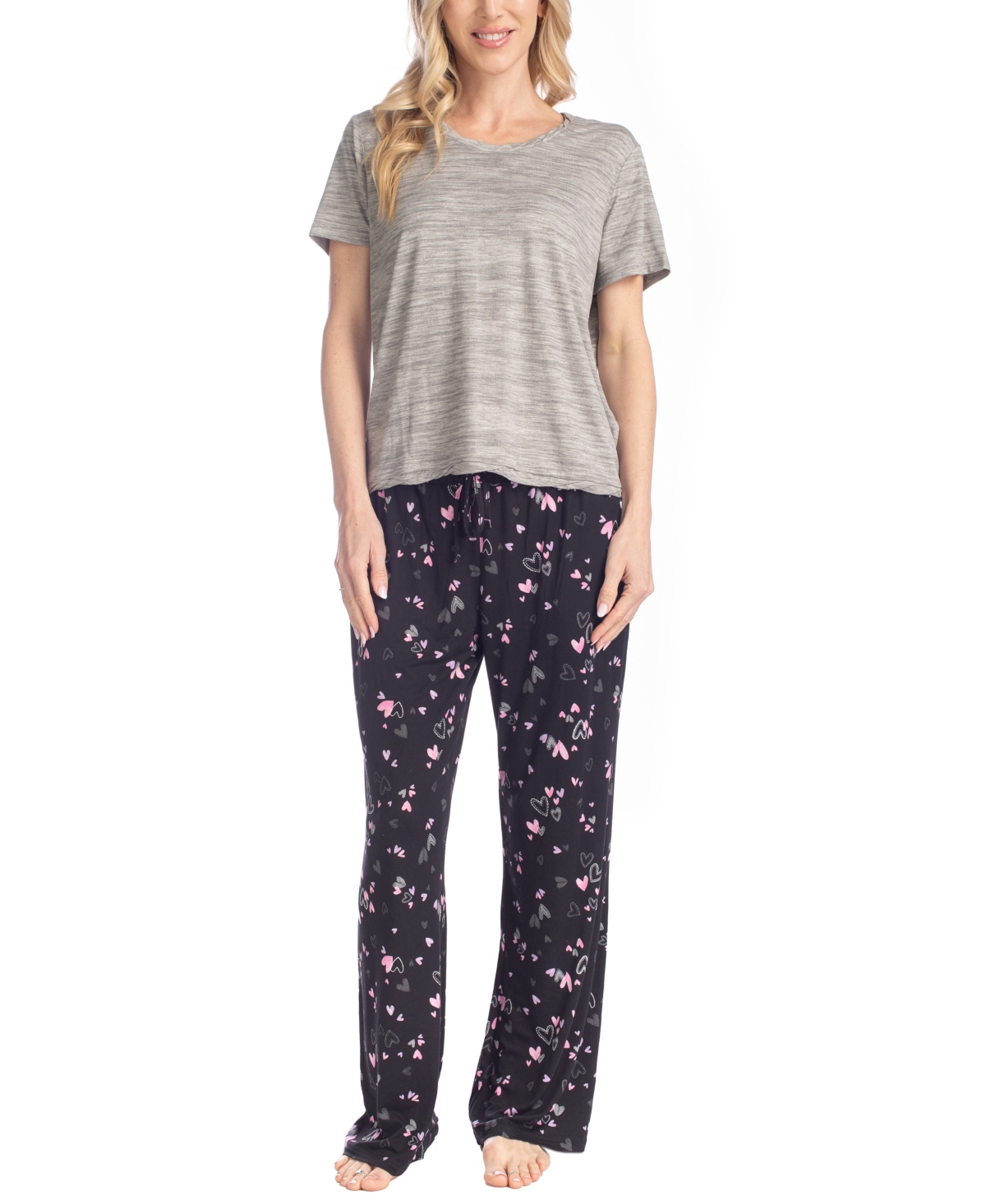 Click here for Muk Luks Womens Artistic Garden Round Neck Top and... prices