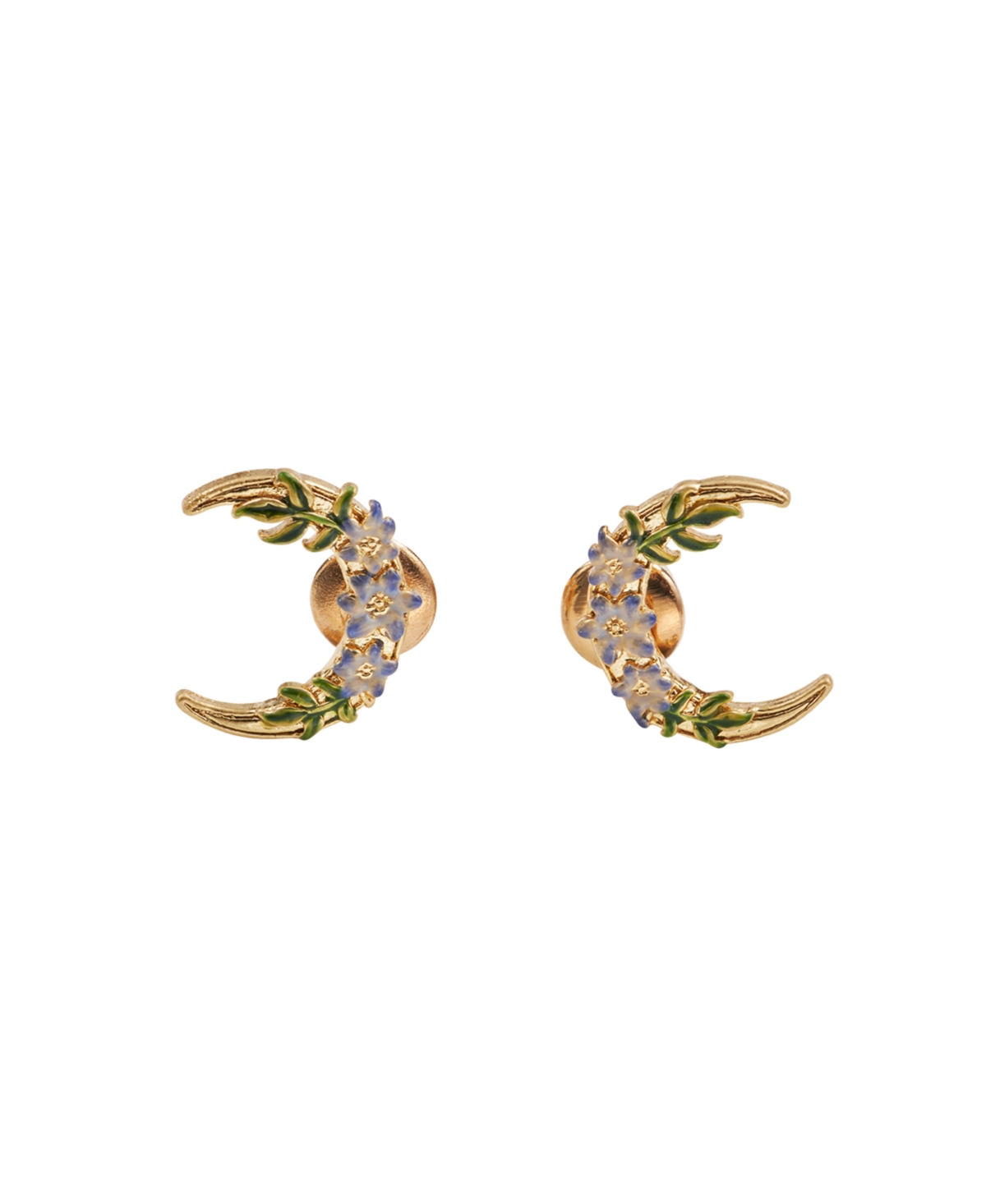 Click here for Fable England Nightshade Moon Gold Stud Earrings -... prices