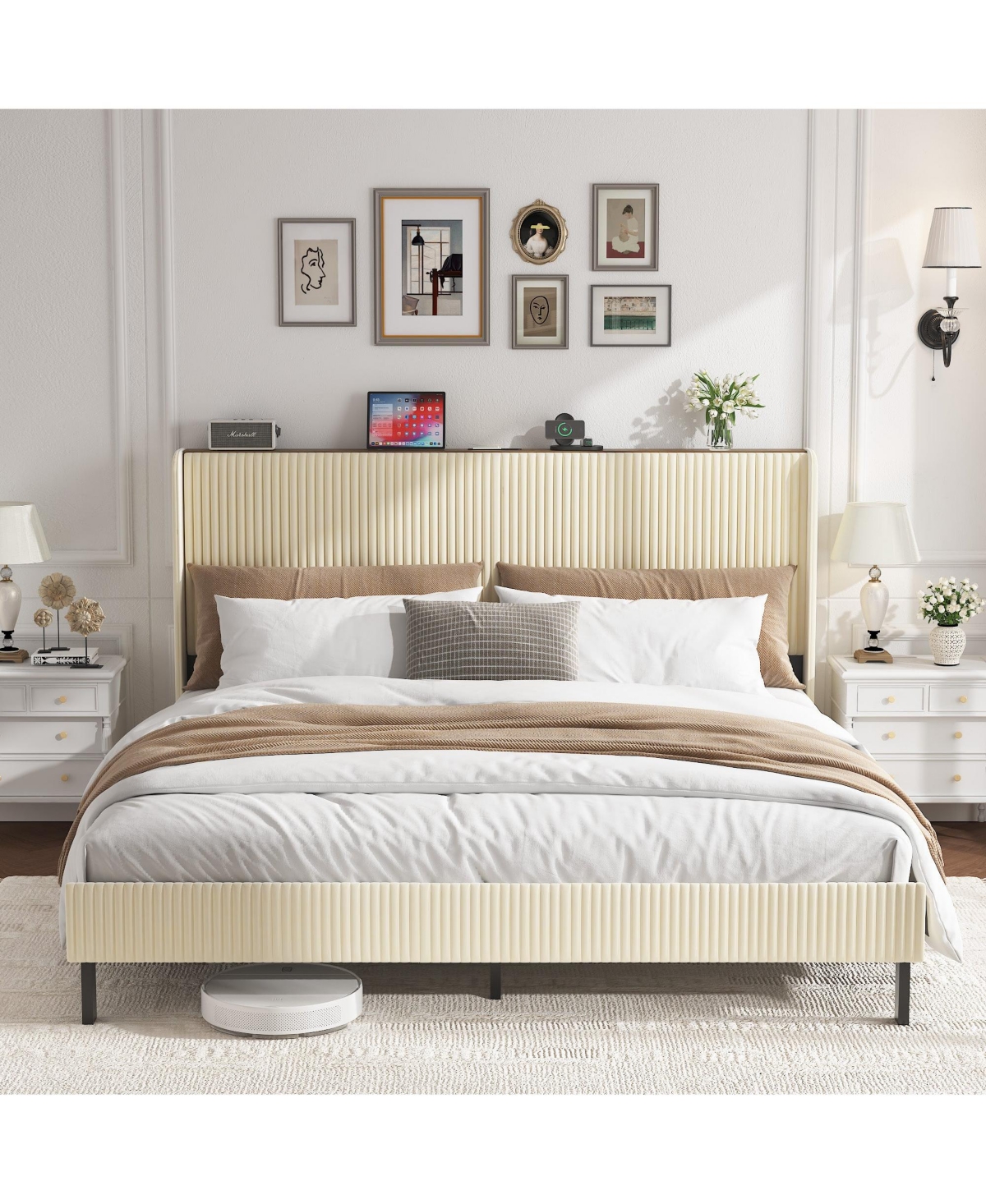 Click here for Lucky One King Size Platform Bed  Metal Bed Frame... prices