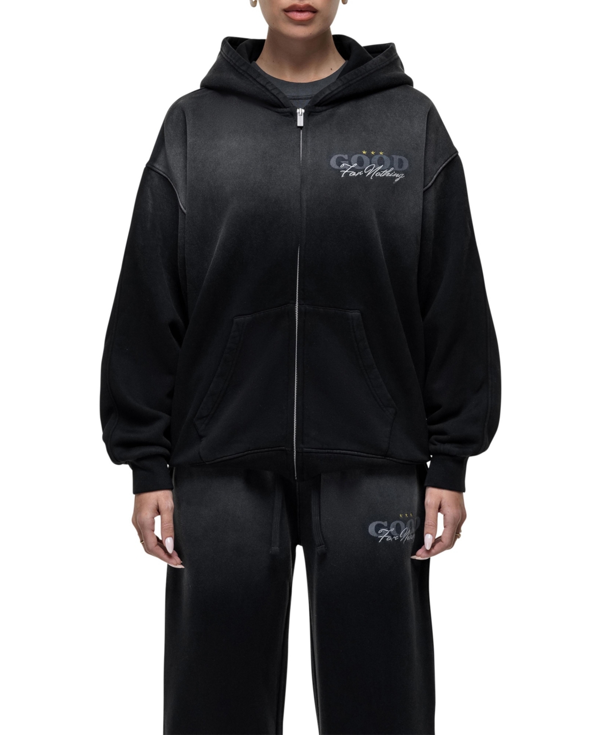 Click here for Good For Nothing Womens Alaska Zip Hoodie - Black prices