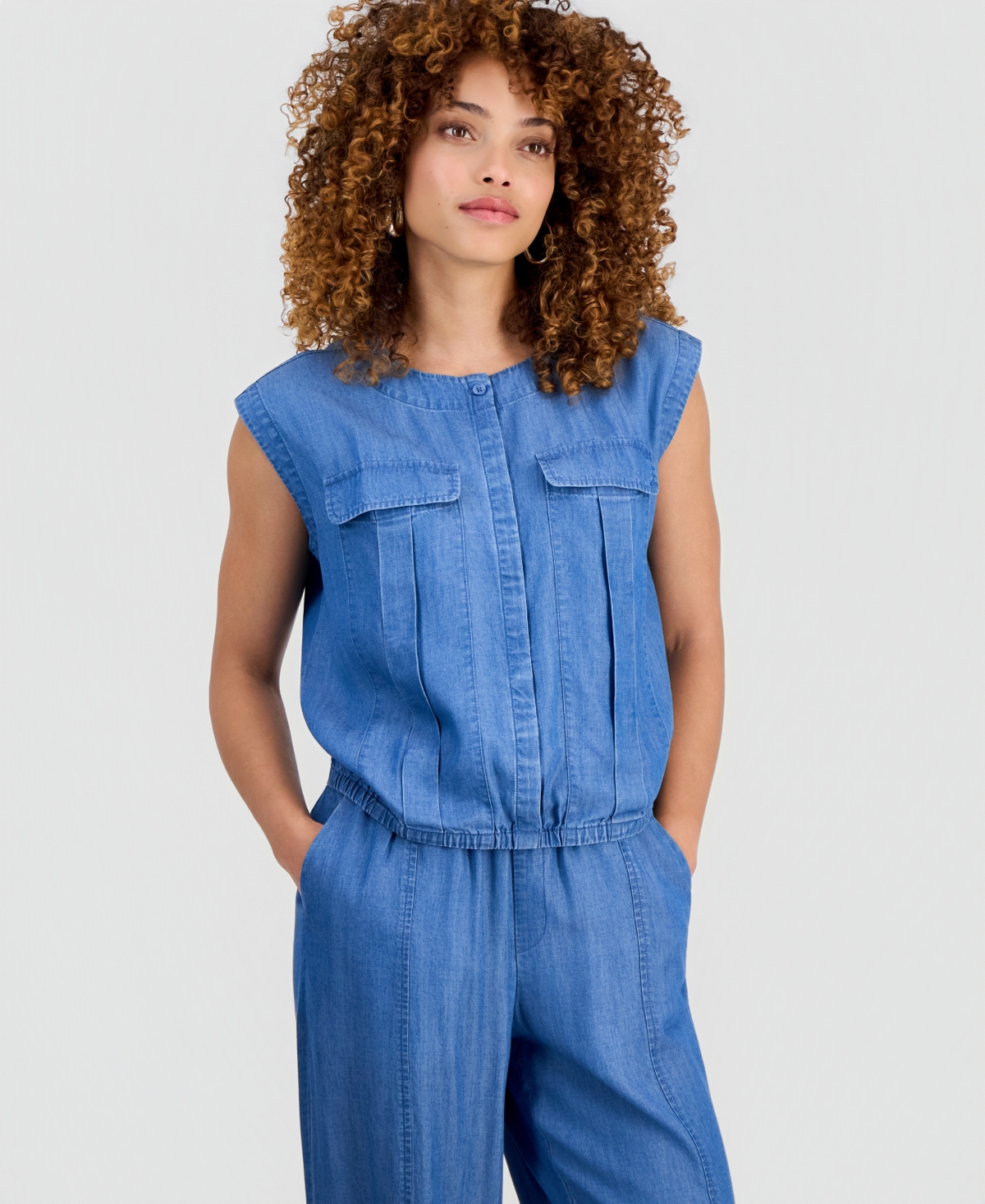Click here for I.n.c. International Concepts Petite Chambray Drop... prices