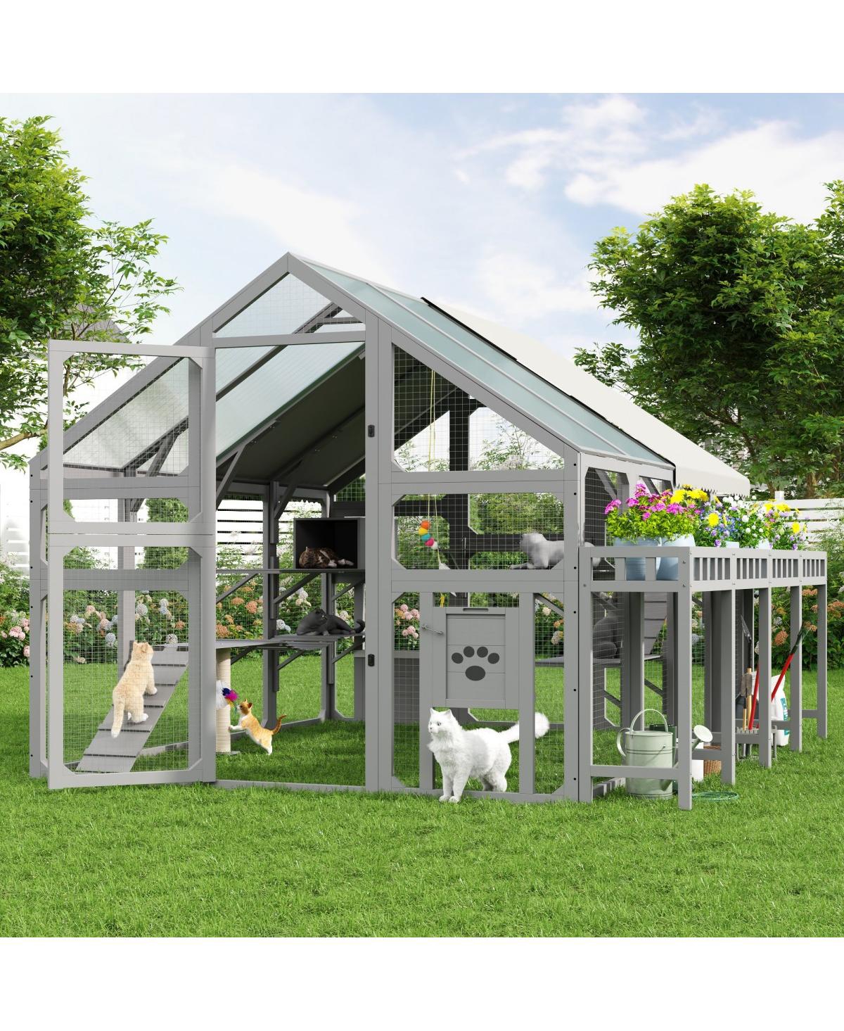 Click here for 6thdruple Multi-Level Cat House with Planter Stand... prices