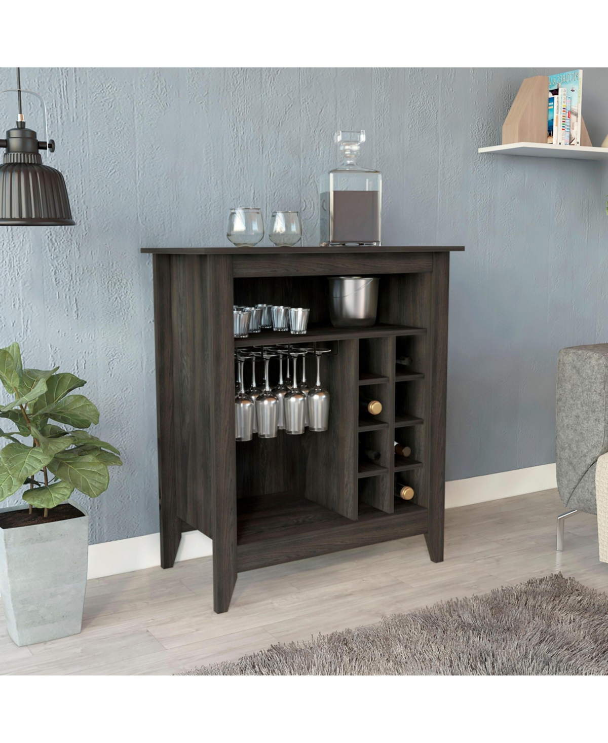Click here for Flynama Espresso Bar Cabinet with 1 Open Shelf  6... prices