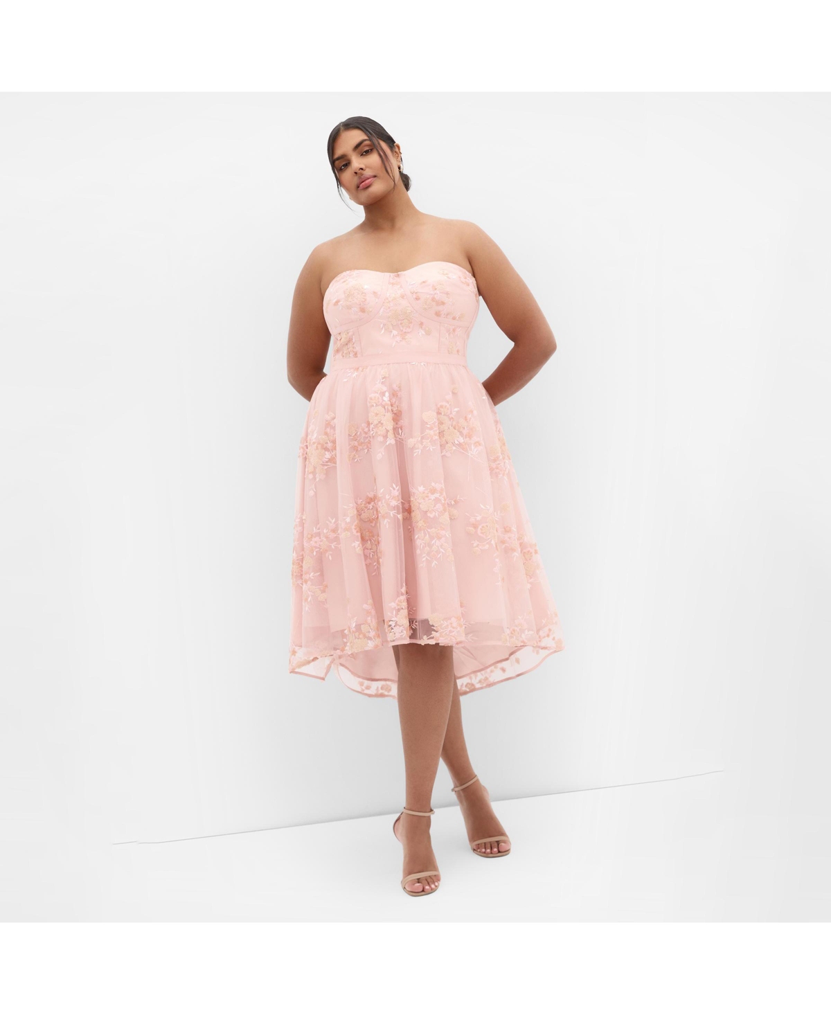 Click here for City Chic Womens Ambrosia Strapless Tulle Dress -... prices