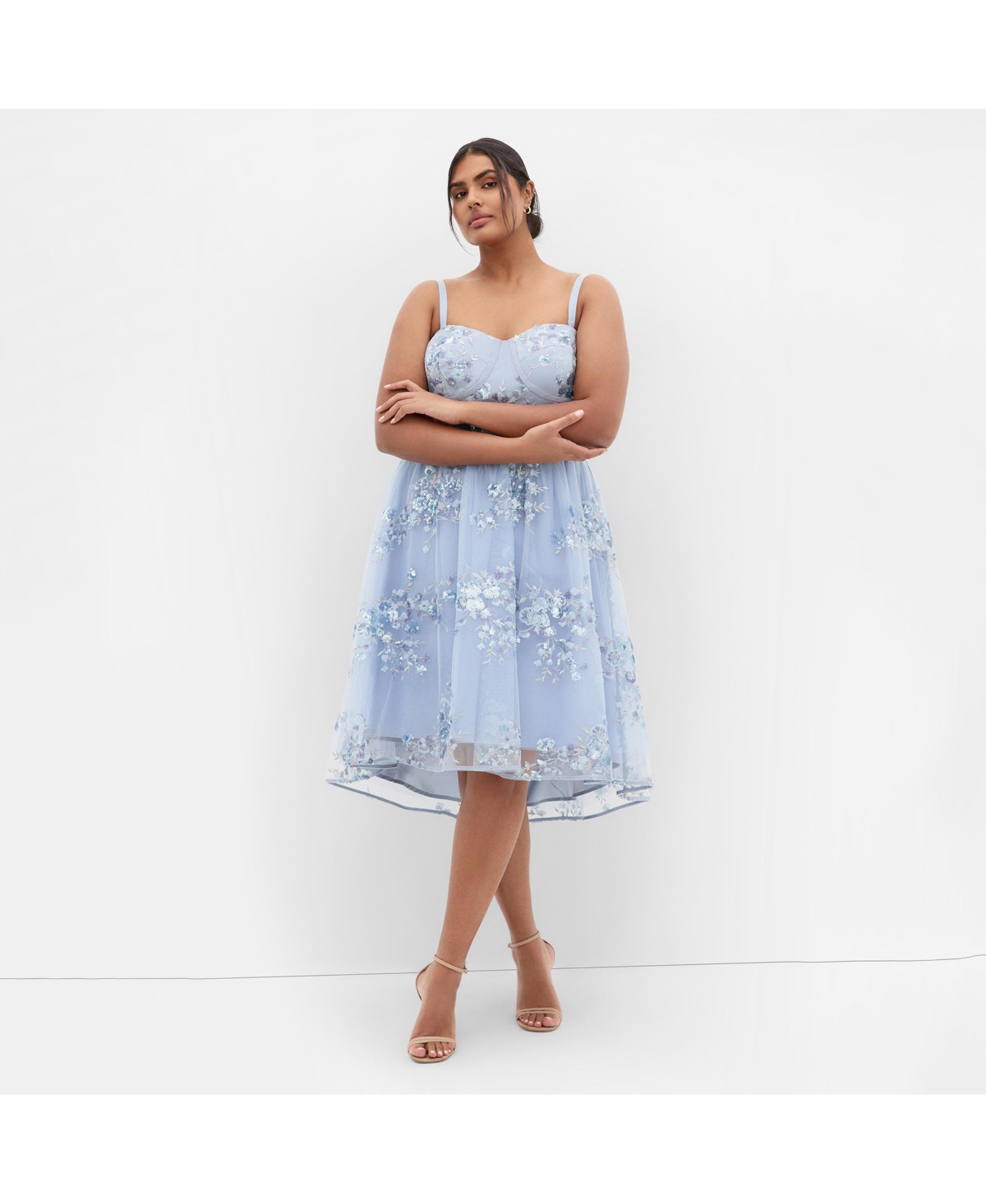 Click here for City Chic Womens Ambrosia Strapless Tulle Dress -... prices