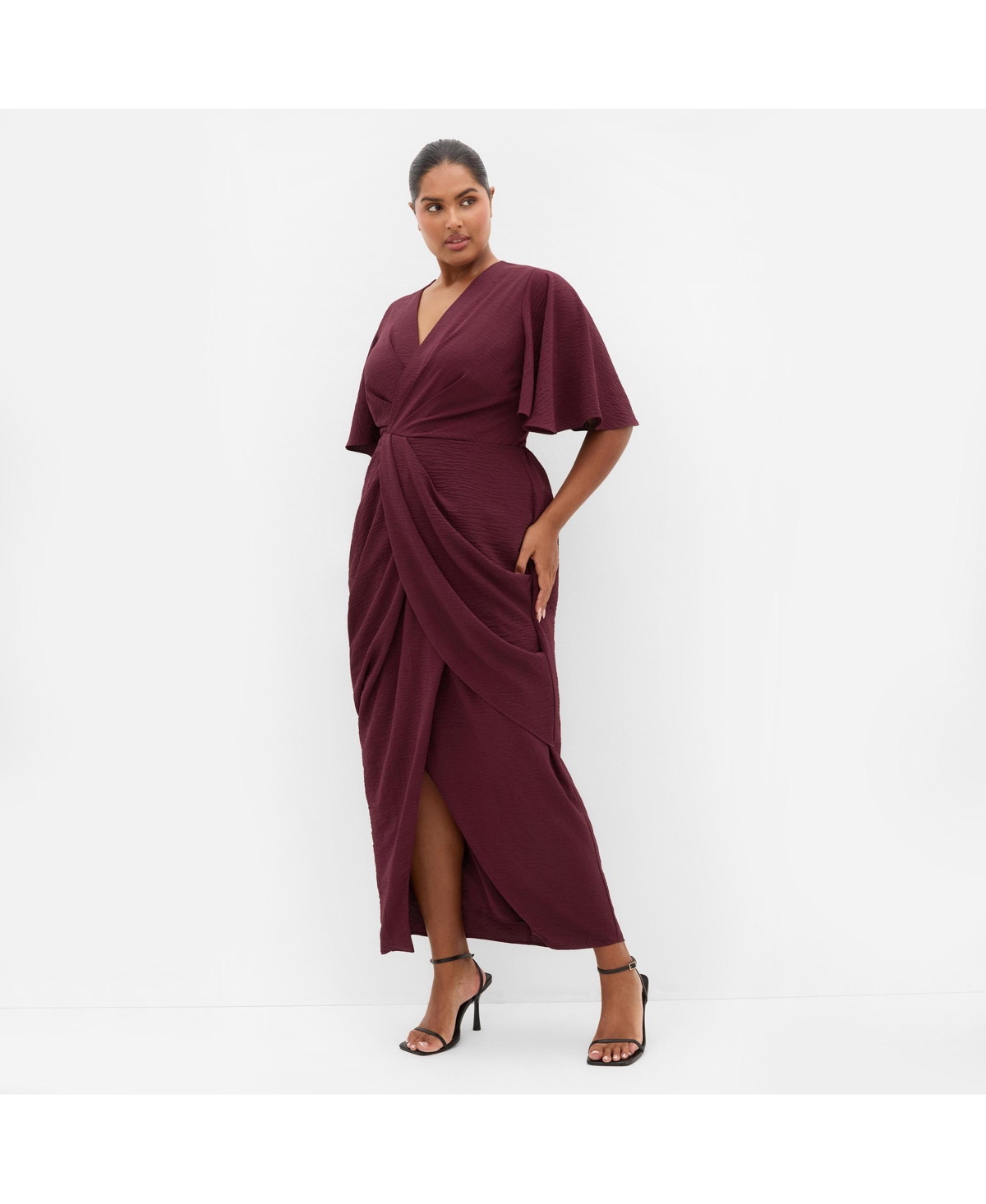 Click here for City Chic Womens Braelynn Maxi Dress - Dark cherry prices