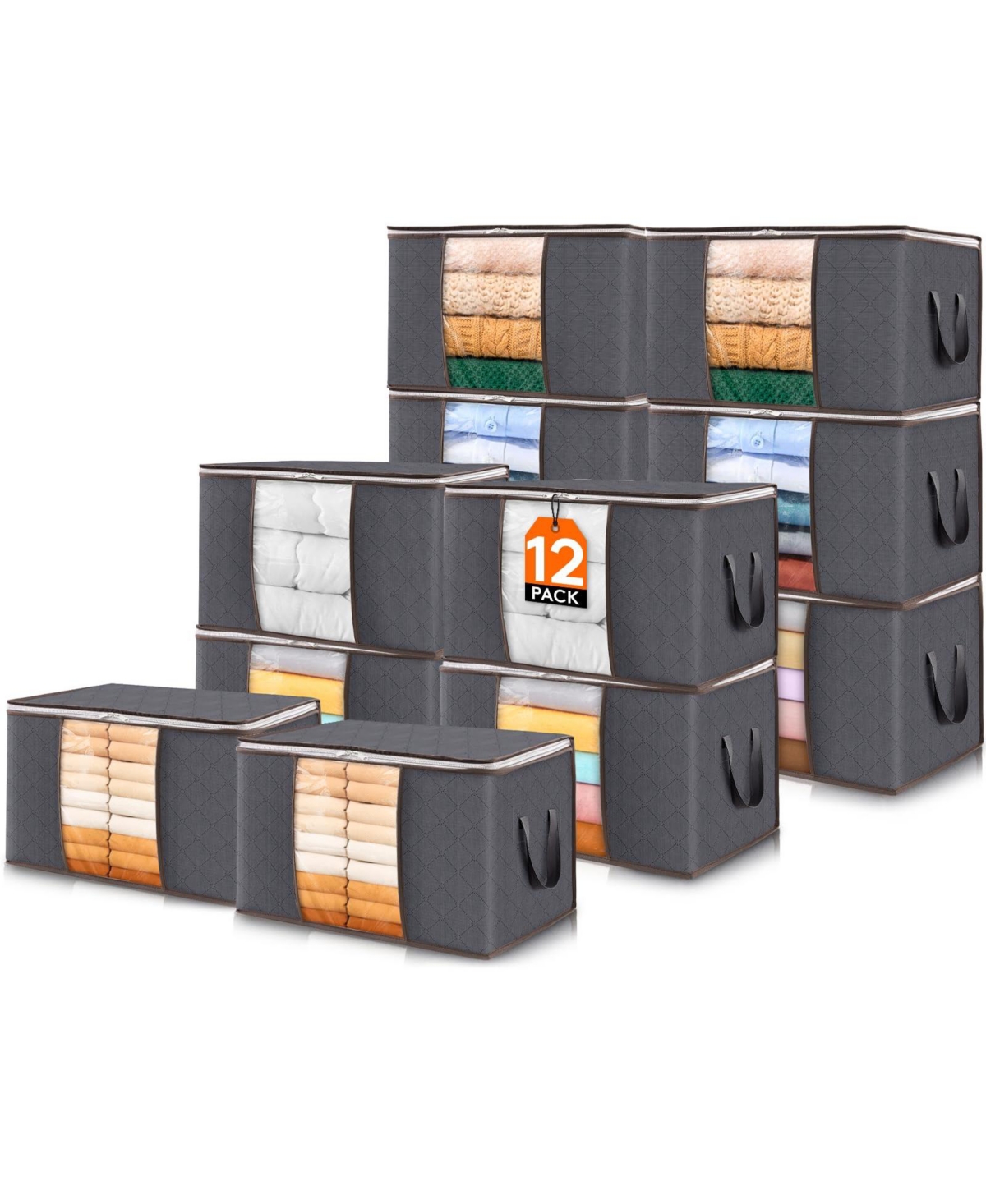 Click here for Gnuadz Clothes Storage Bins With Lids Foldable Bla... prices