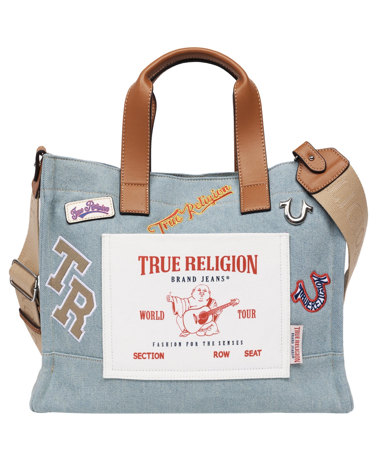 Click here for True Religion Andy Multi Patch Medium Tote - Denim prices