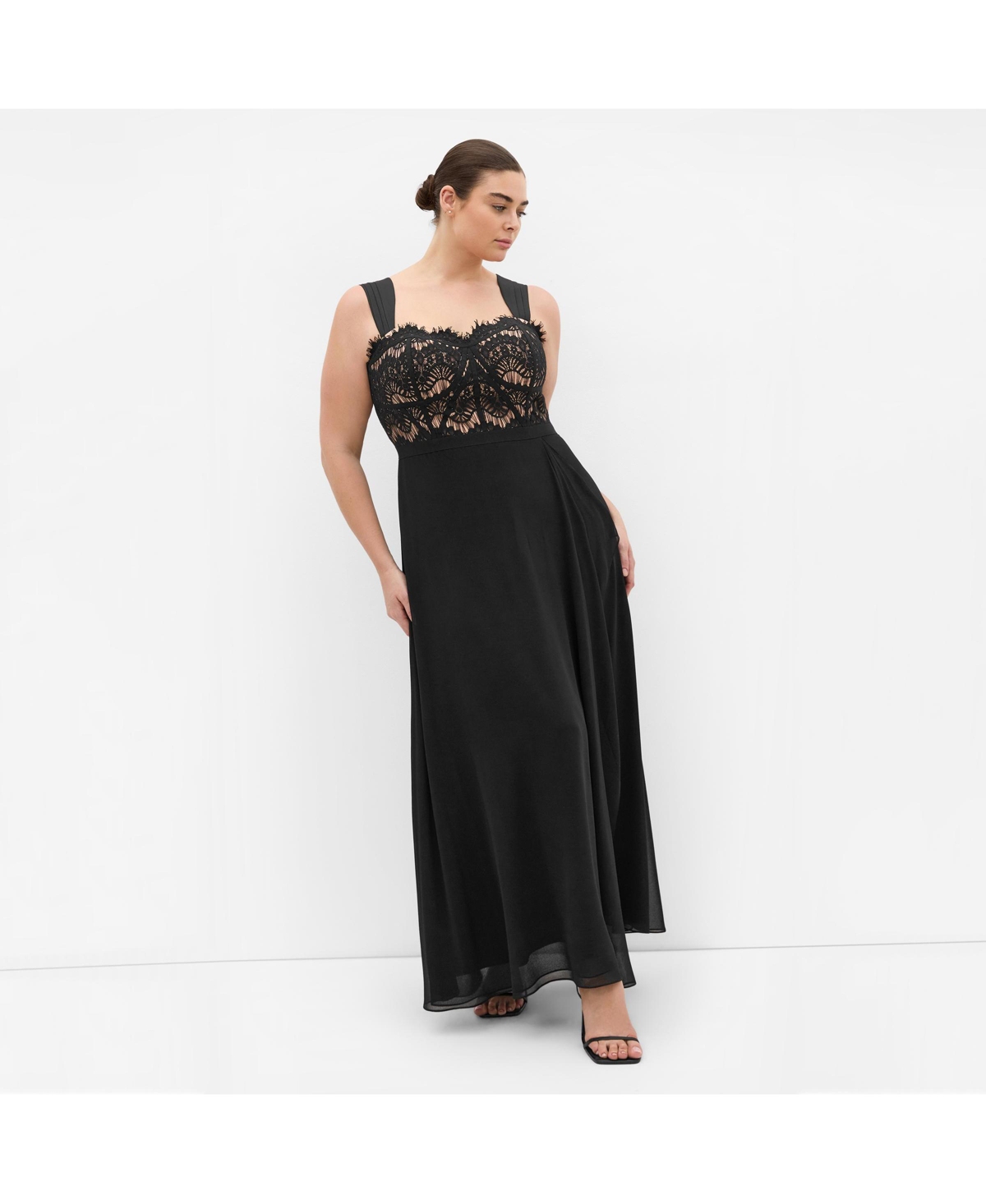 Click here for City Chic Womens Sweet Evie Chiffon Maxi Dress - B... prices