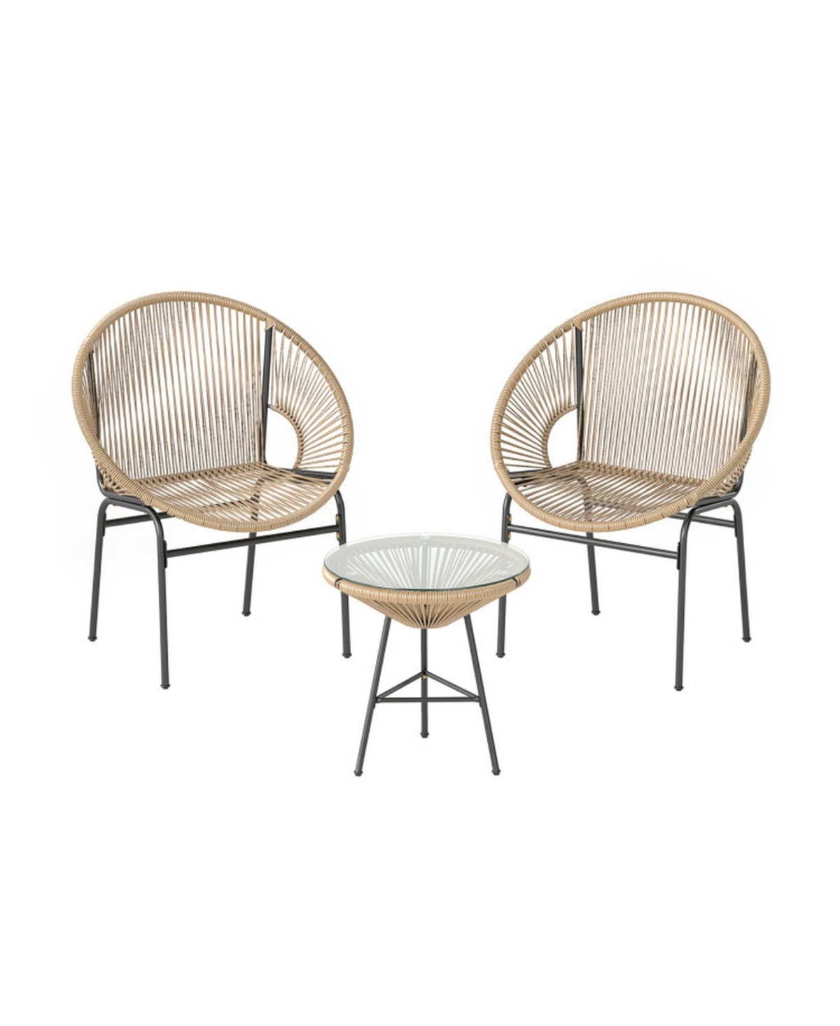 Click here for Sugift 3-Piece Patio Acapulco Bistro Set with Glas... prices