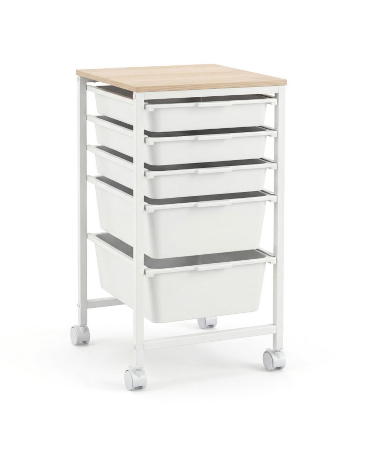 Click here for Gouun 5-Drawer Rolling Storage Cart with Wooden Ta... prices