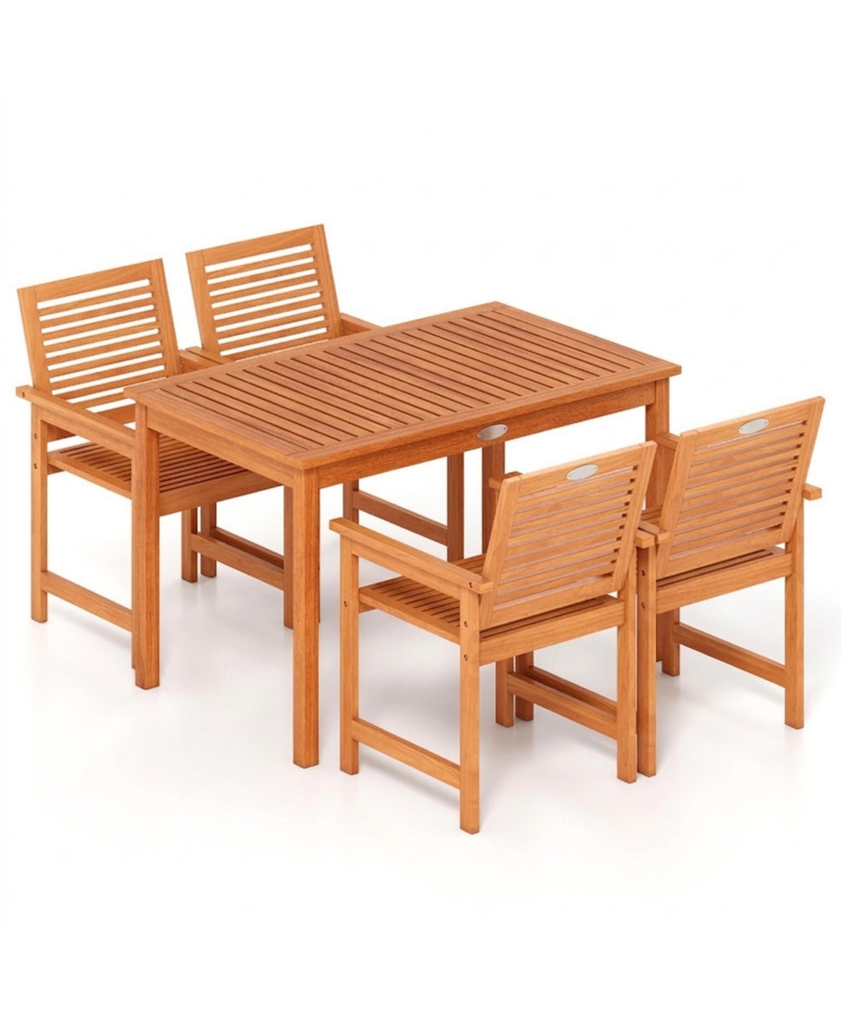 Click here for Sugift 5-Piece Outdoor Wood Dining Set with Rectan... prices