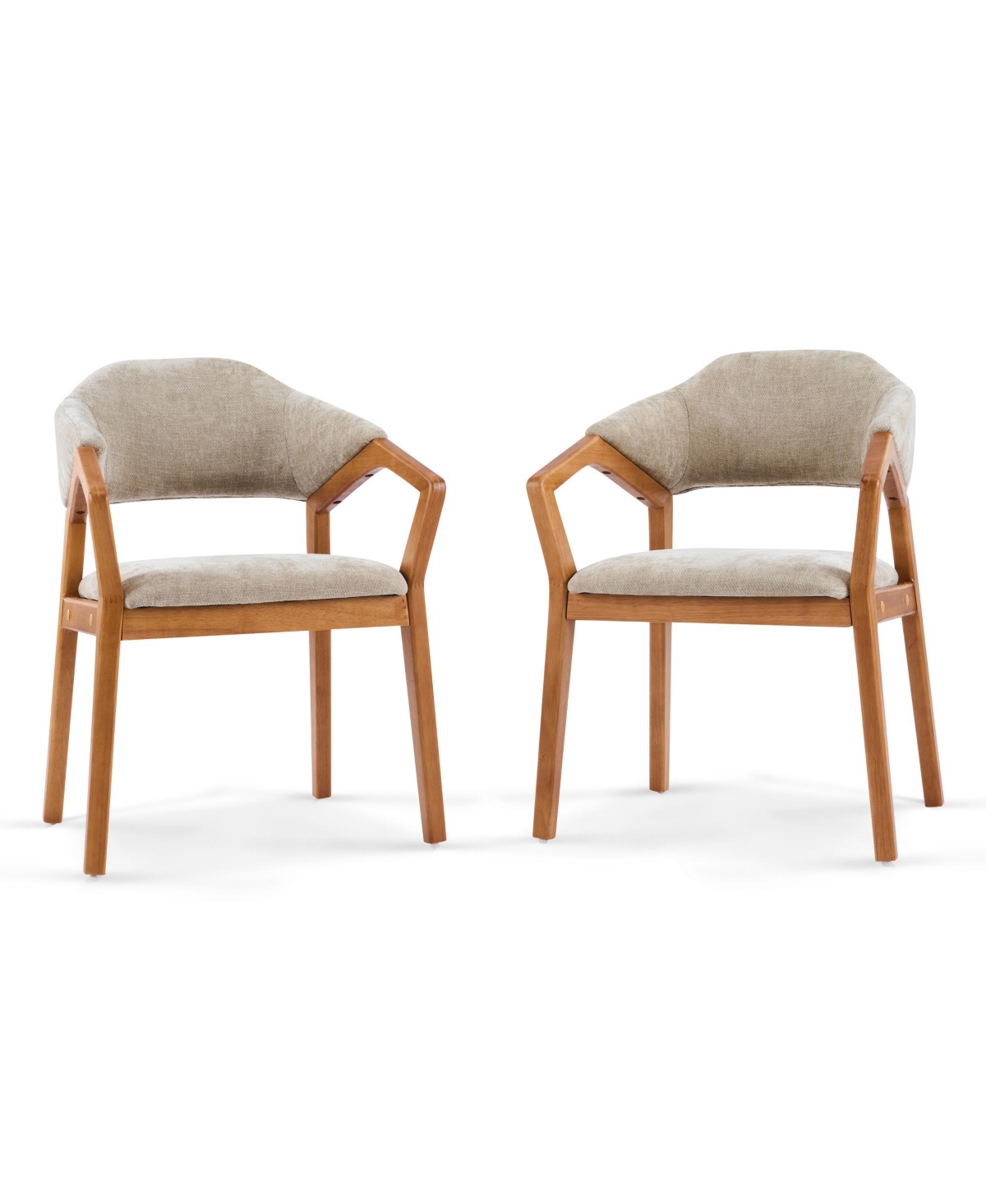 Click here for Rainsken Wooden Arm Dining Chairs Set of 2  Soft C... prices