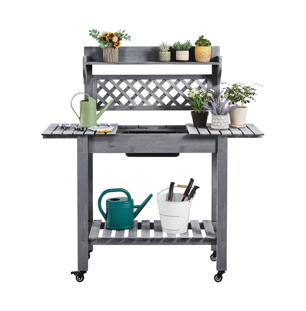 Click here for Yaheetech Rolling Garden Potting Bench with Slidin... prices