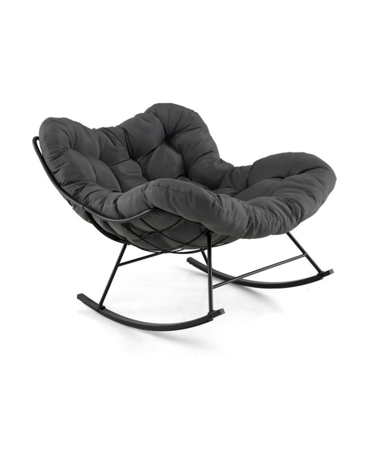 Click here for Gouun Oversized Egg Papasan Rocking Chair with Thi... prices
