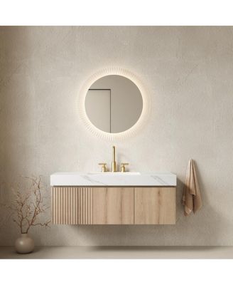 Click here for Sillysis Wall Mounted Bathroom Vanity With Carrara... prices