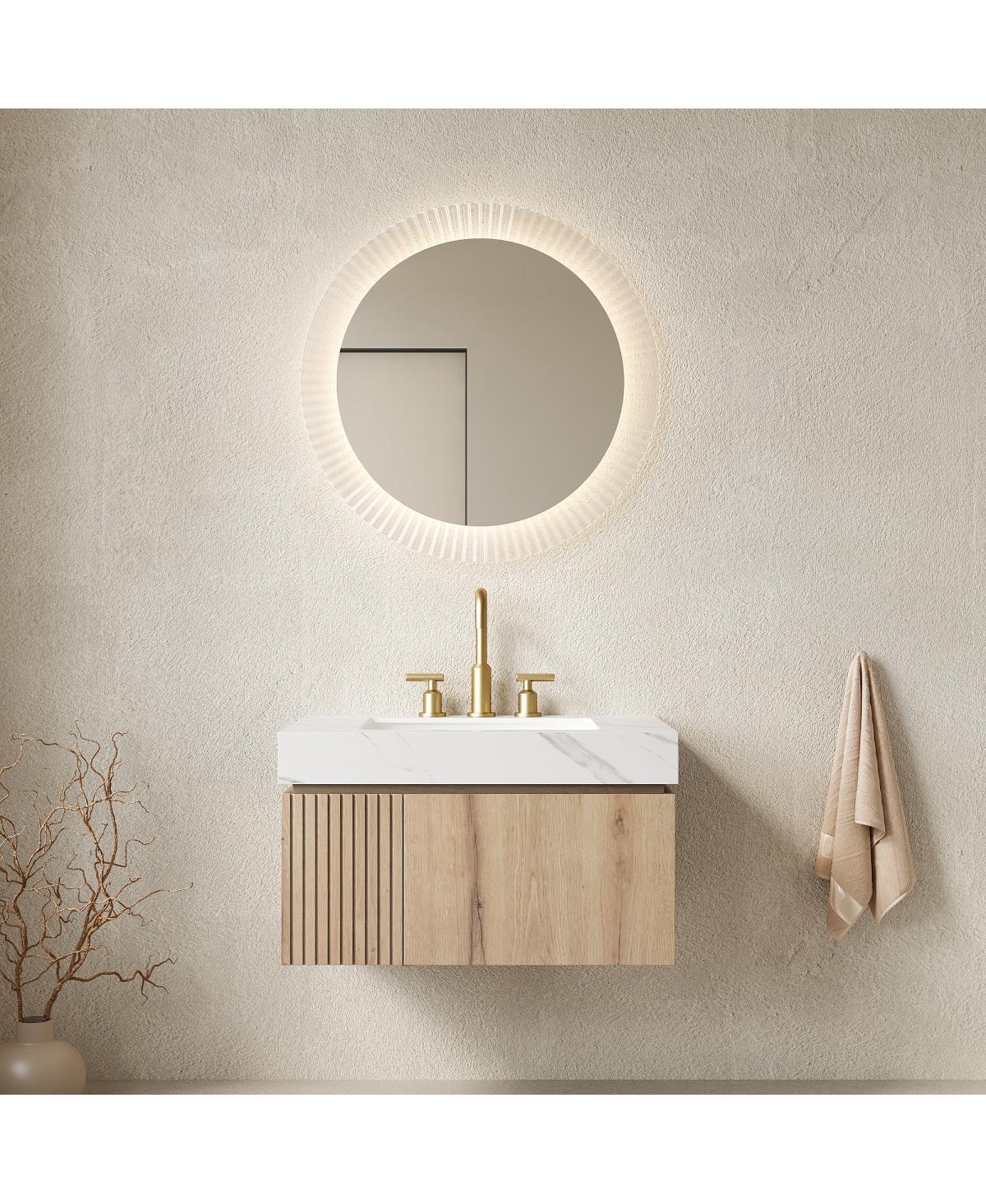 Click here for Sillysis Wall Mounted Bathroom Vanity with Carrara... prices