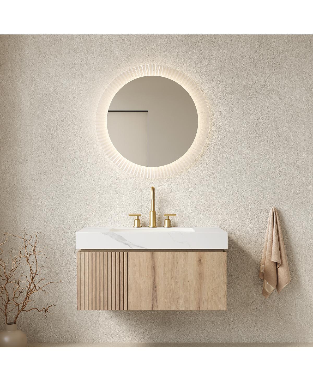 Click here for Sillysis Wall Mounted Bathroom Vanity with Carrara... prices