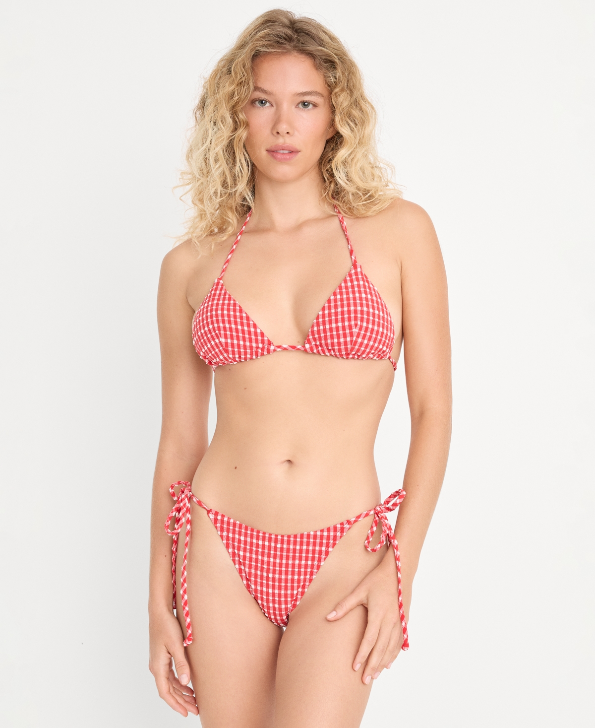 Click here for Good American Womens Nylon-Blend Gingham String Sw... prices