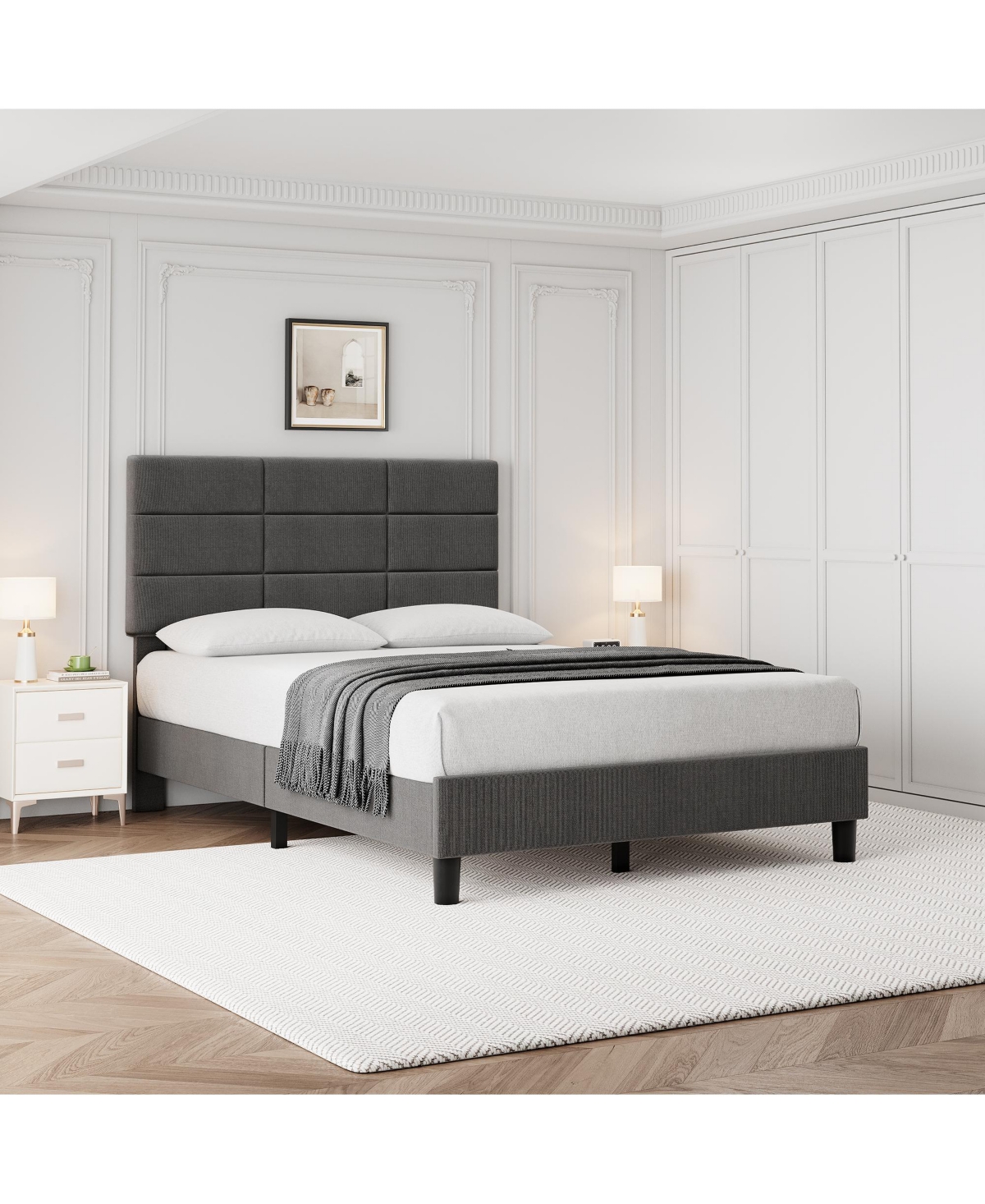 Click here for Homfan Modern Noise-Free Upholstered Platform Bed... prices